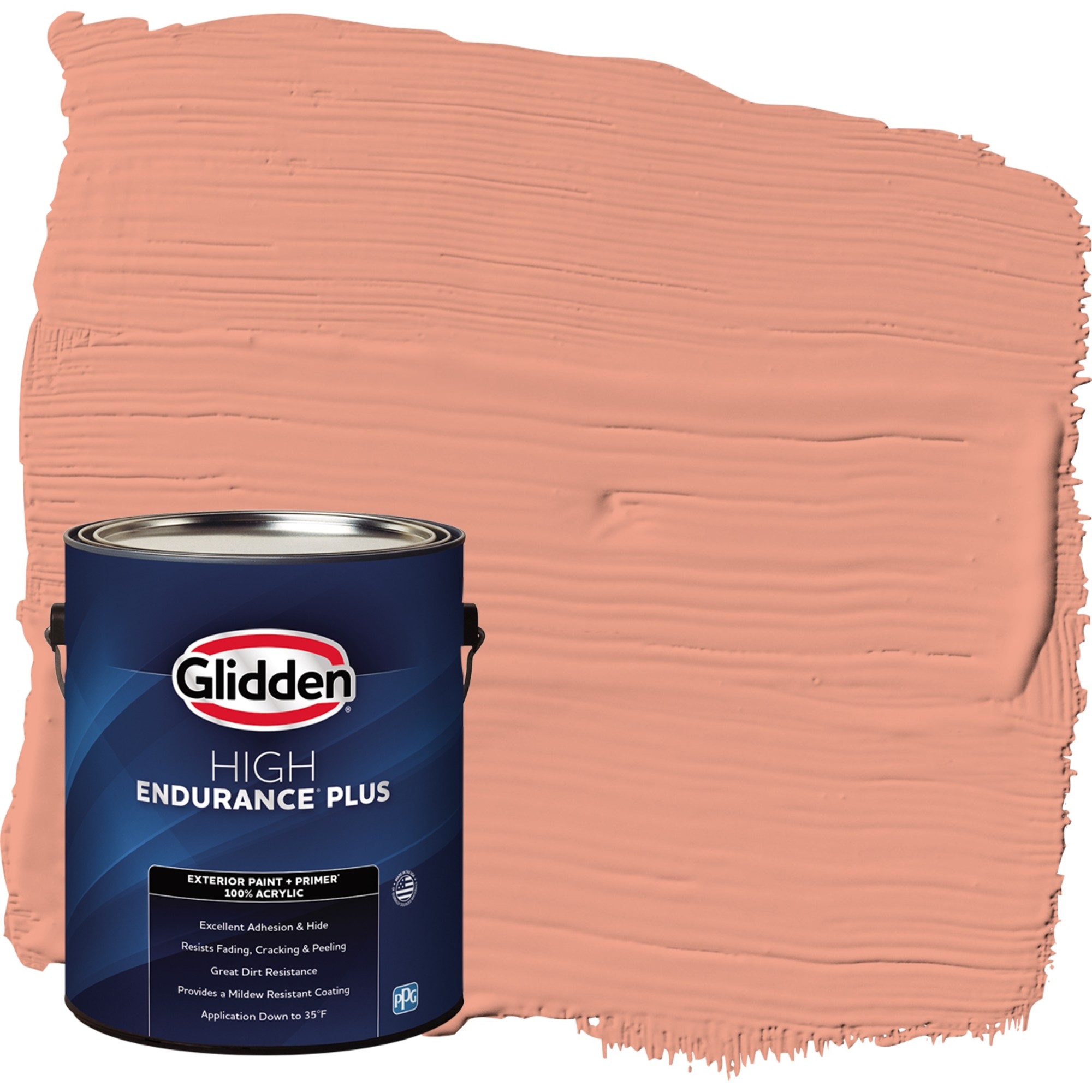 Glidden HEP 1 Gallon Semi-Gloss Opal Fire / Orange Exterior Paint with ...