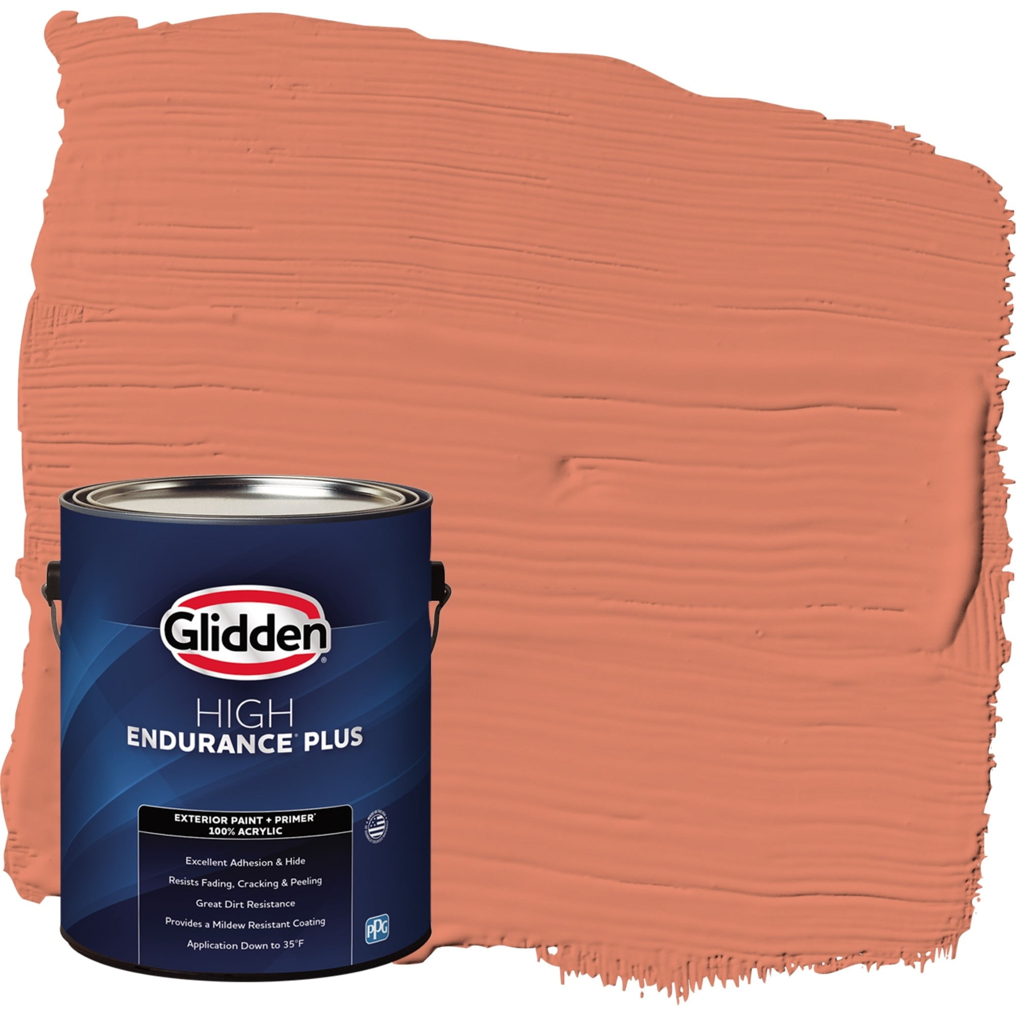 Glidden HEP 1 Gallon Semi-Gloss Summer Sunset / Orange Exterior Paint ...