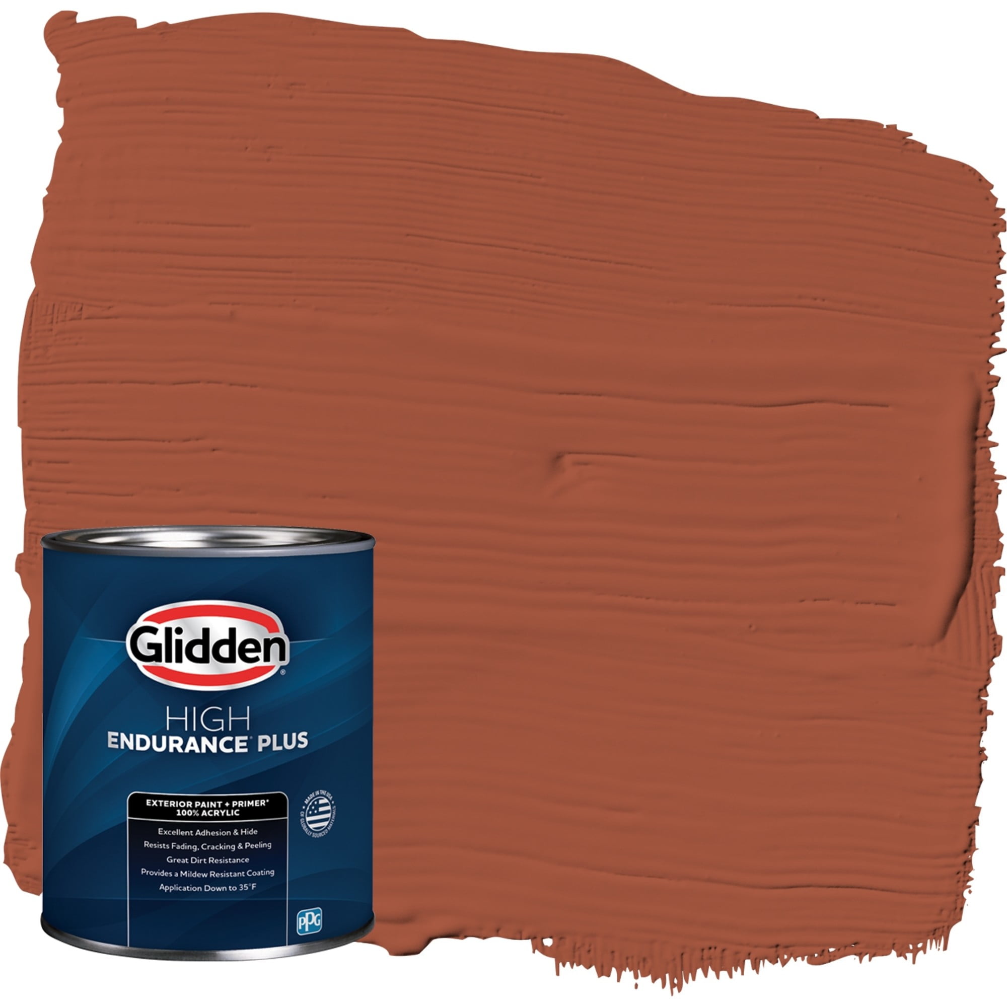Glidden HEP 1 Quart Semi-Gloss Ancient Copper / Orange Exterior Paint ...