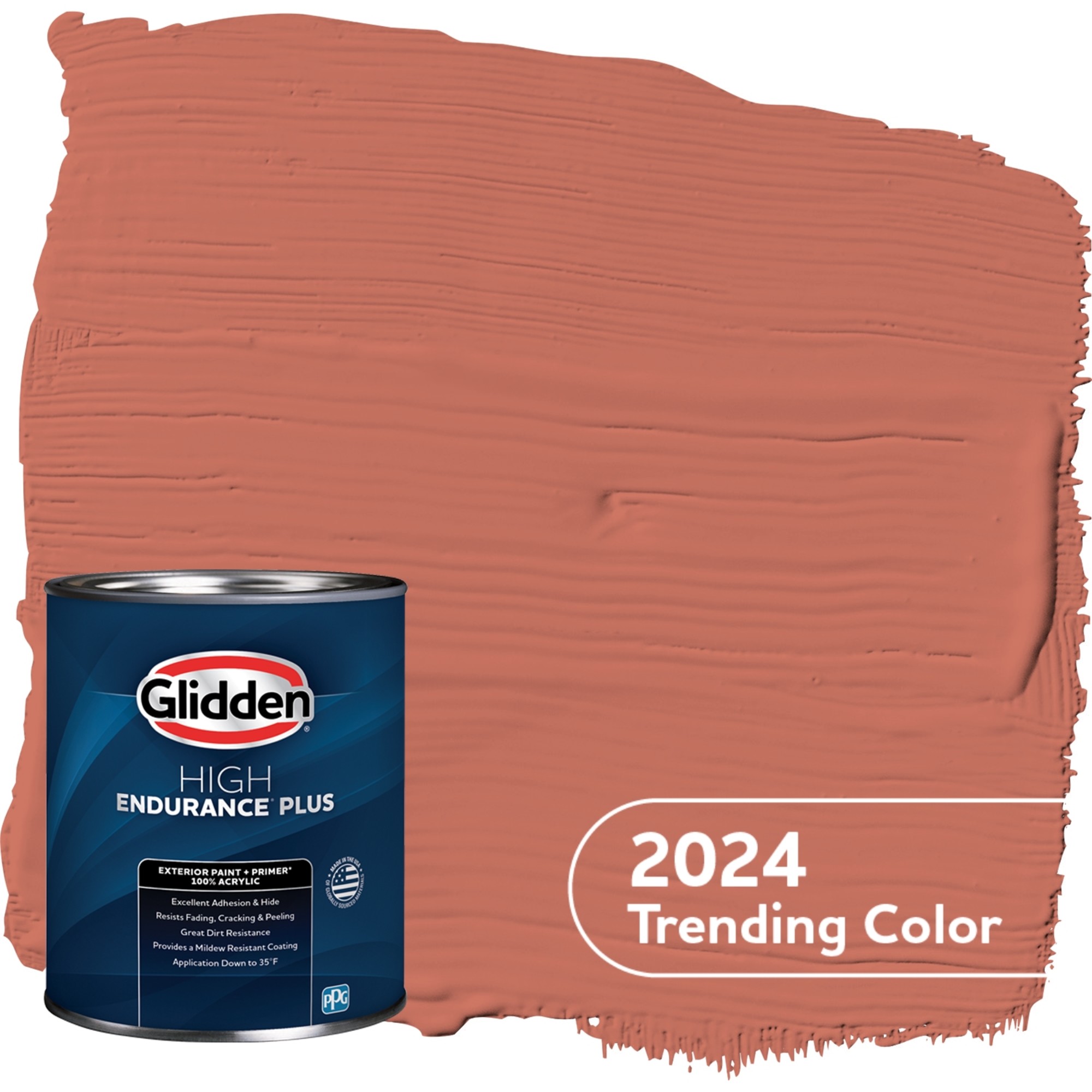 Glidden HEP 1 Quart Semi-Gloss Cajun Spice / Orange Exterior Paint with ...