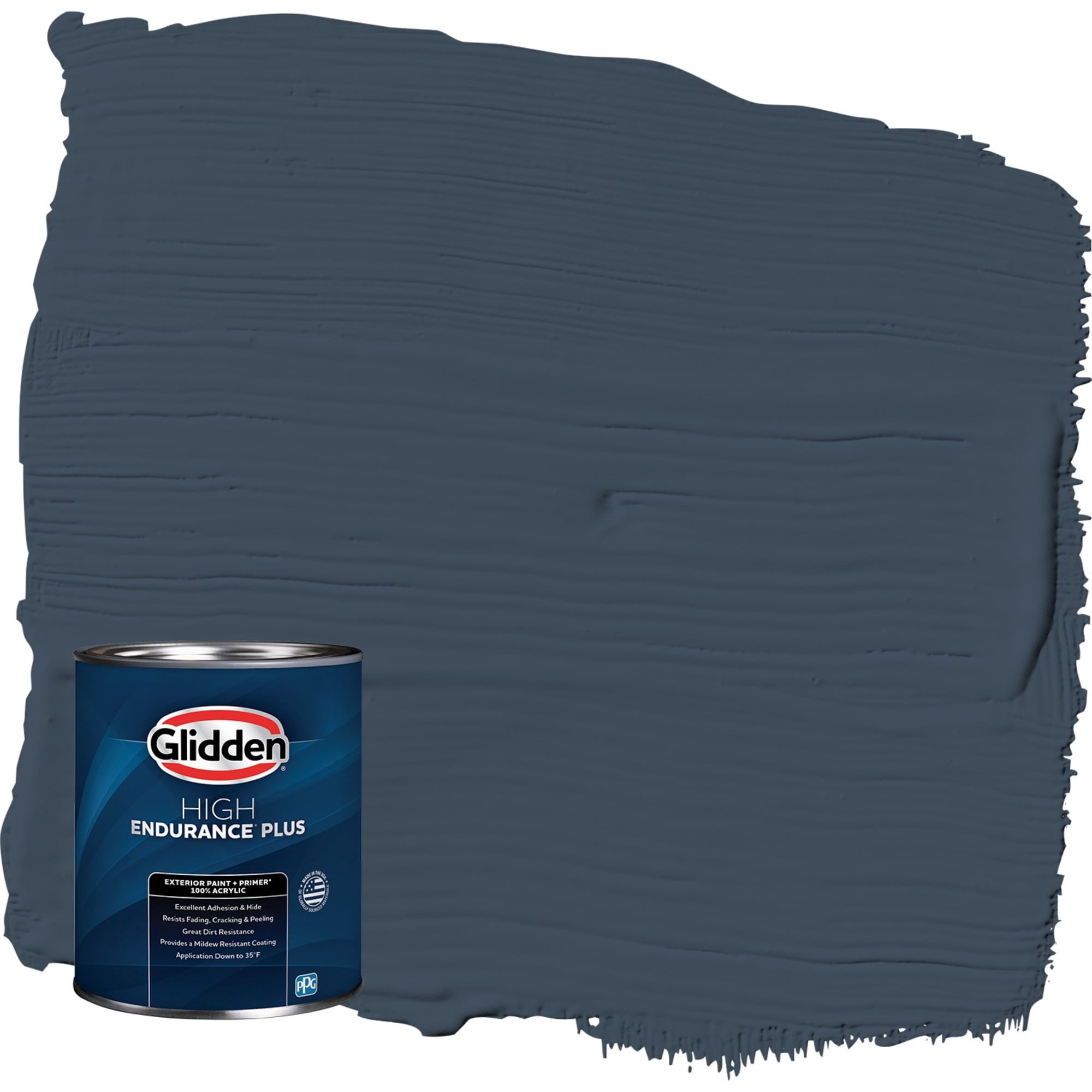 Glidden HEP Cavalry / Navy Blue Semi-Gloss Exterior Paint with Primer ...