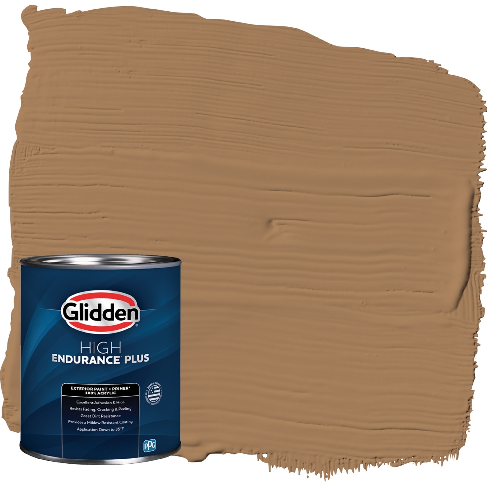 Glidden HEP 1 Quart Semi-Gloss Cinnamon Crunch / Brown Exterior Paint ...