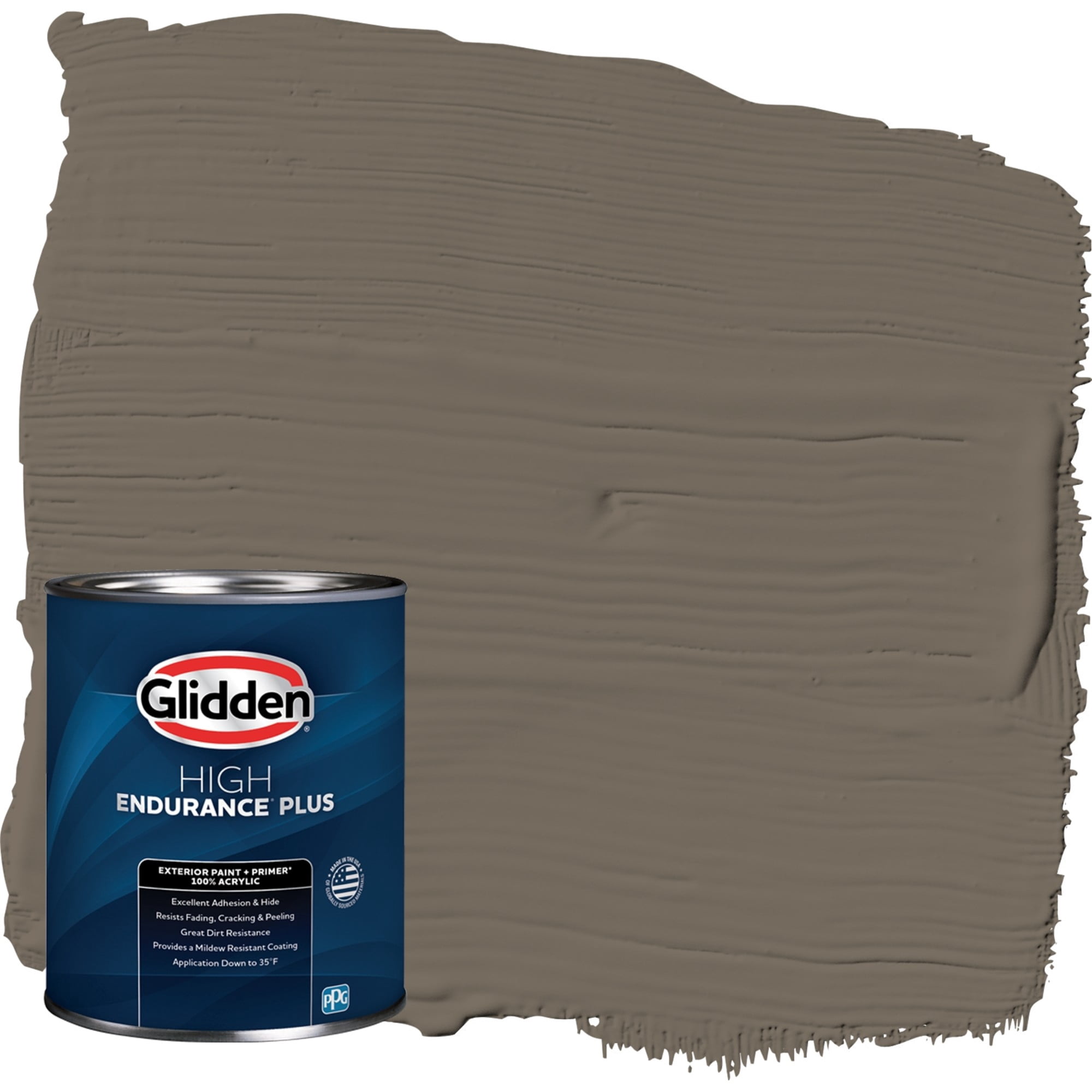 Glidden HEP 1 Quart Semi-Gloss Granite / Brown Exterior Paint with ...