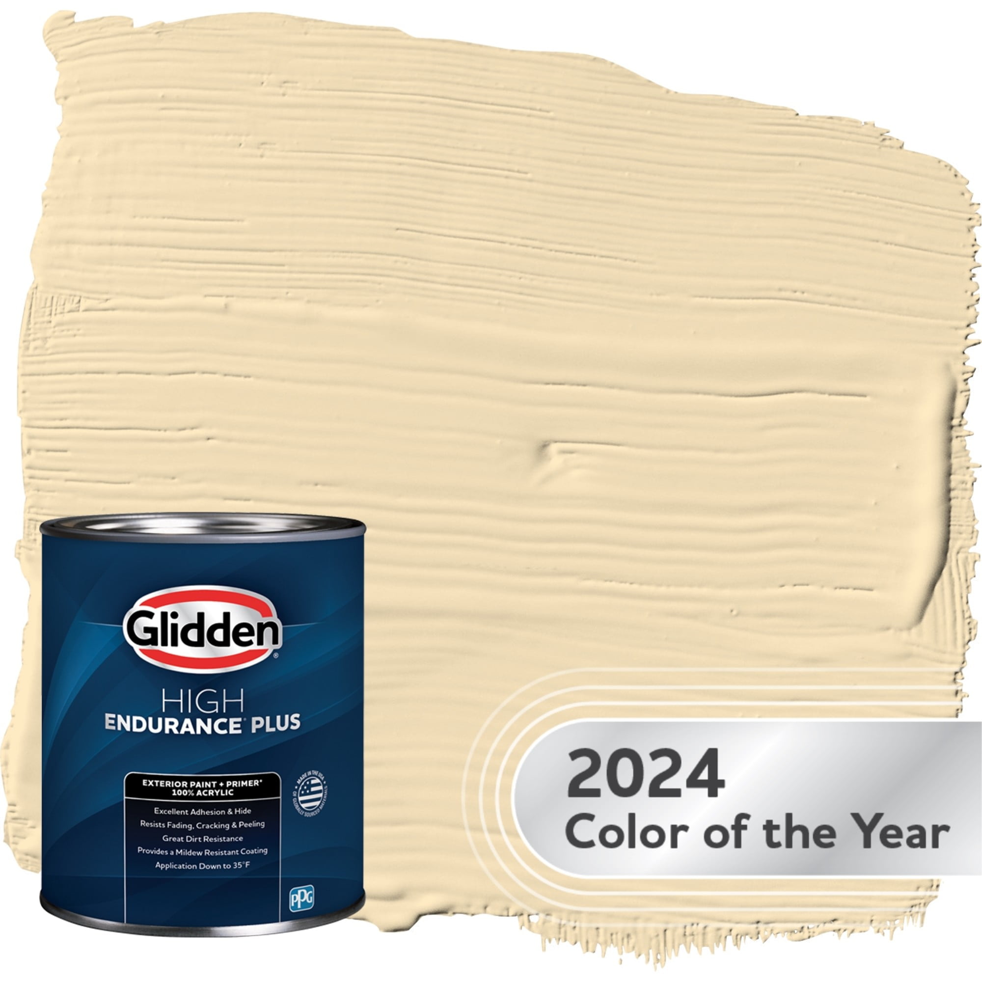Glidden HEP 1 Quart Semi-Gloss Limitless / Yellow Exterior Paint with ...