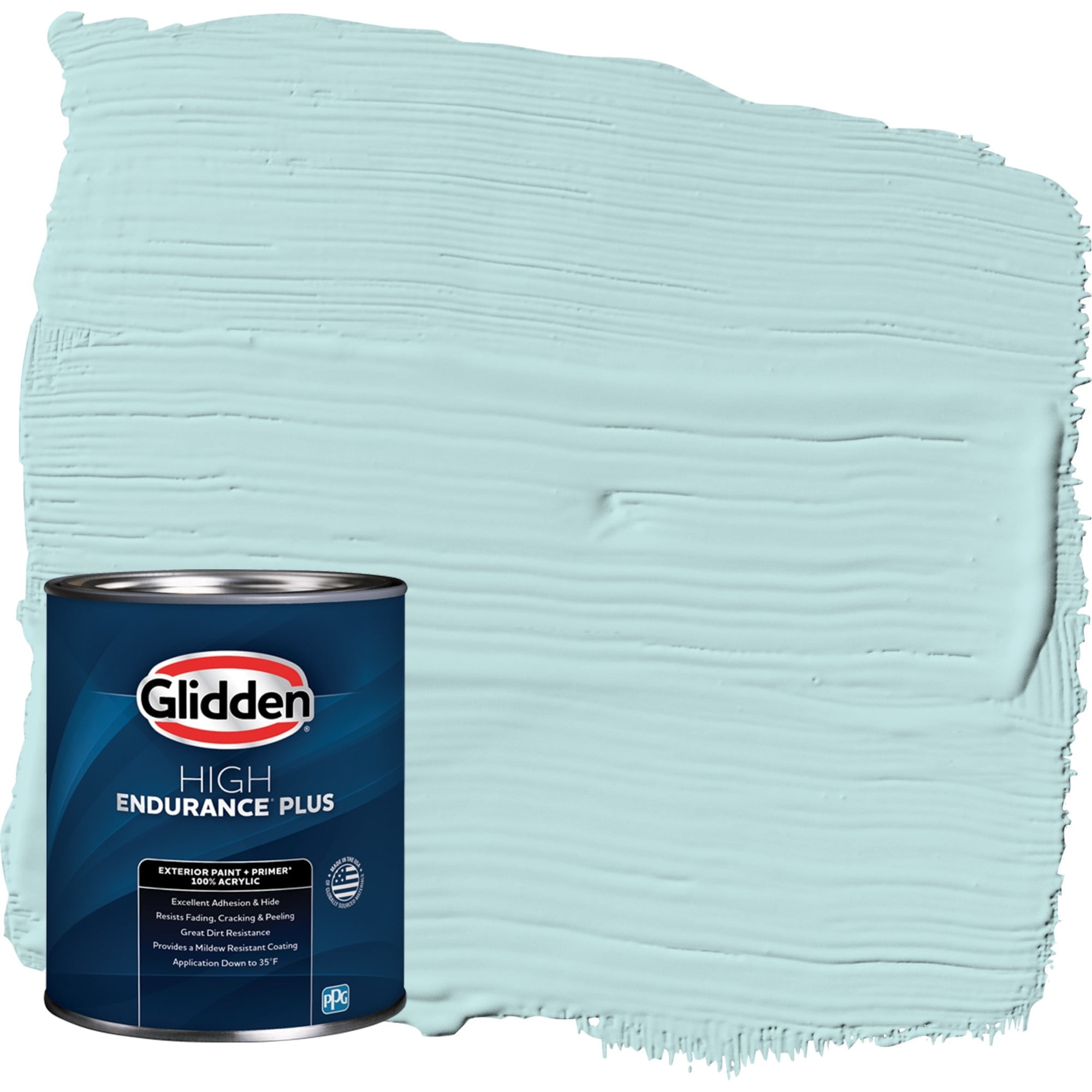 Glidden HEP 1 Quart Semi-Gloss Misty Aqua / Blue Exterior Paint with ...