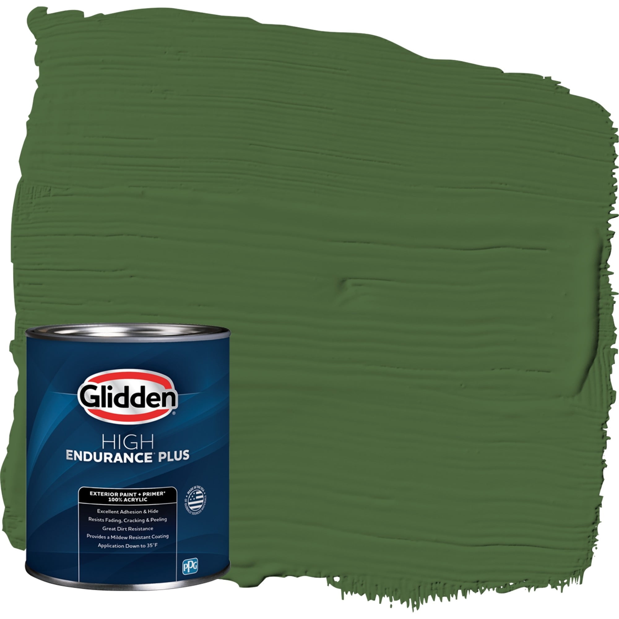 Glidden HEP 1 Quart Semi-Gloss Mountain Forest / Green Exterior Paint ...