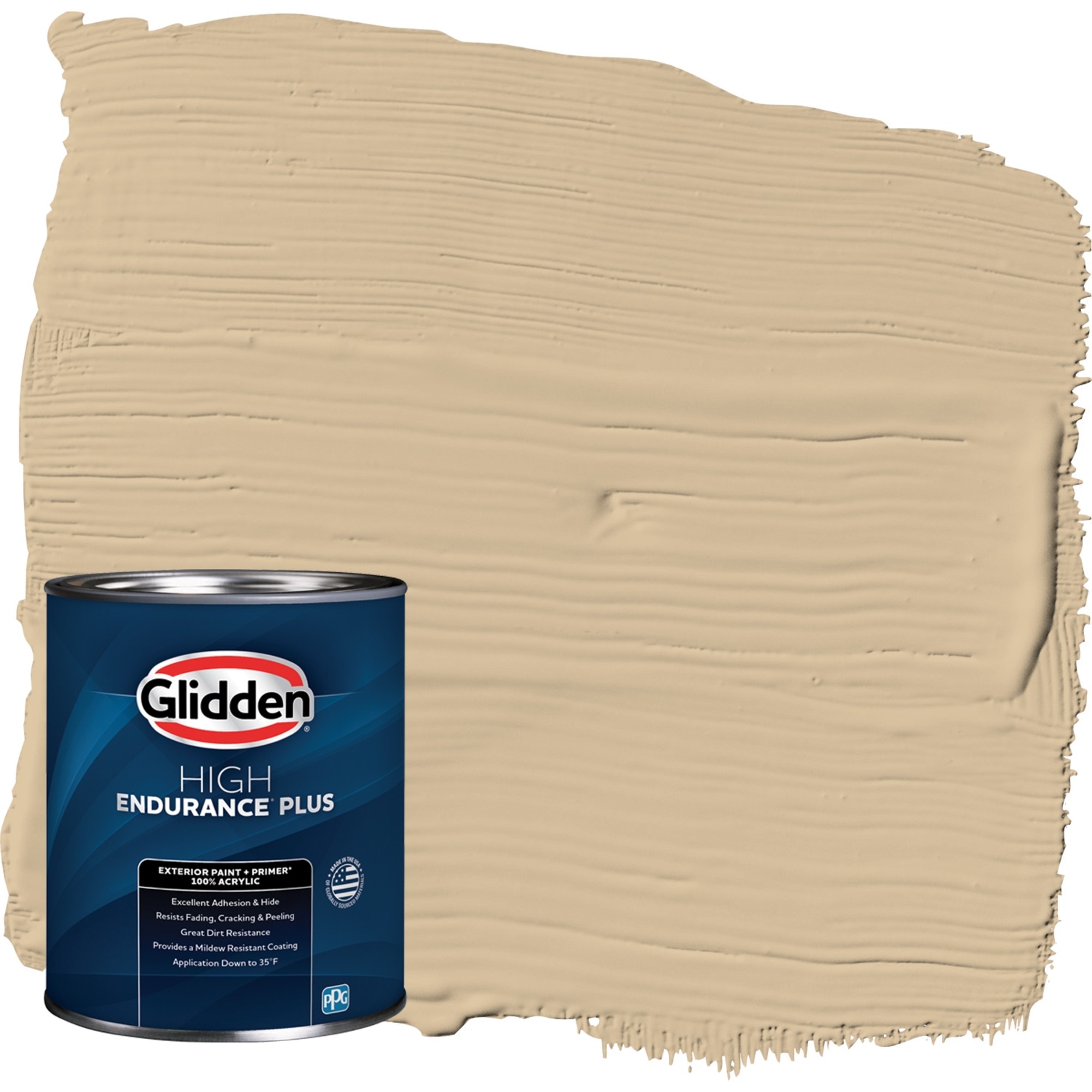 Glidden HEP 1 Quart Semi-Gloss Pony Tail / Beige Exterior Paint with ...