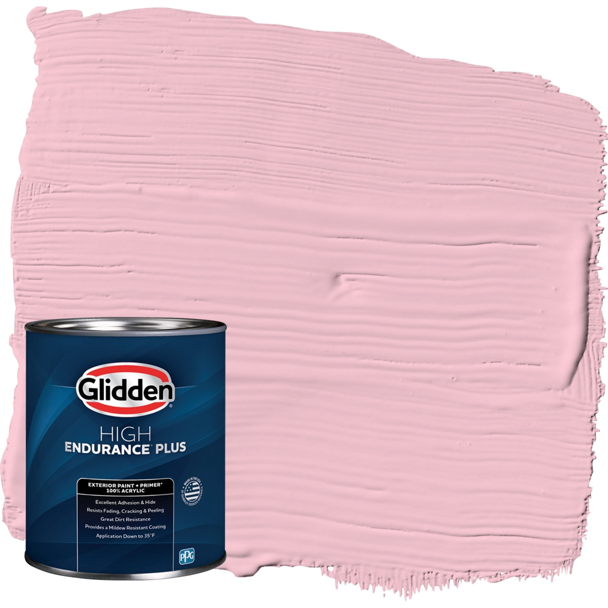 Glidden HEP 1 Quart Semi-Gloss Rose Melody / Pink Exterior Paint with ...