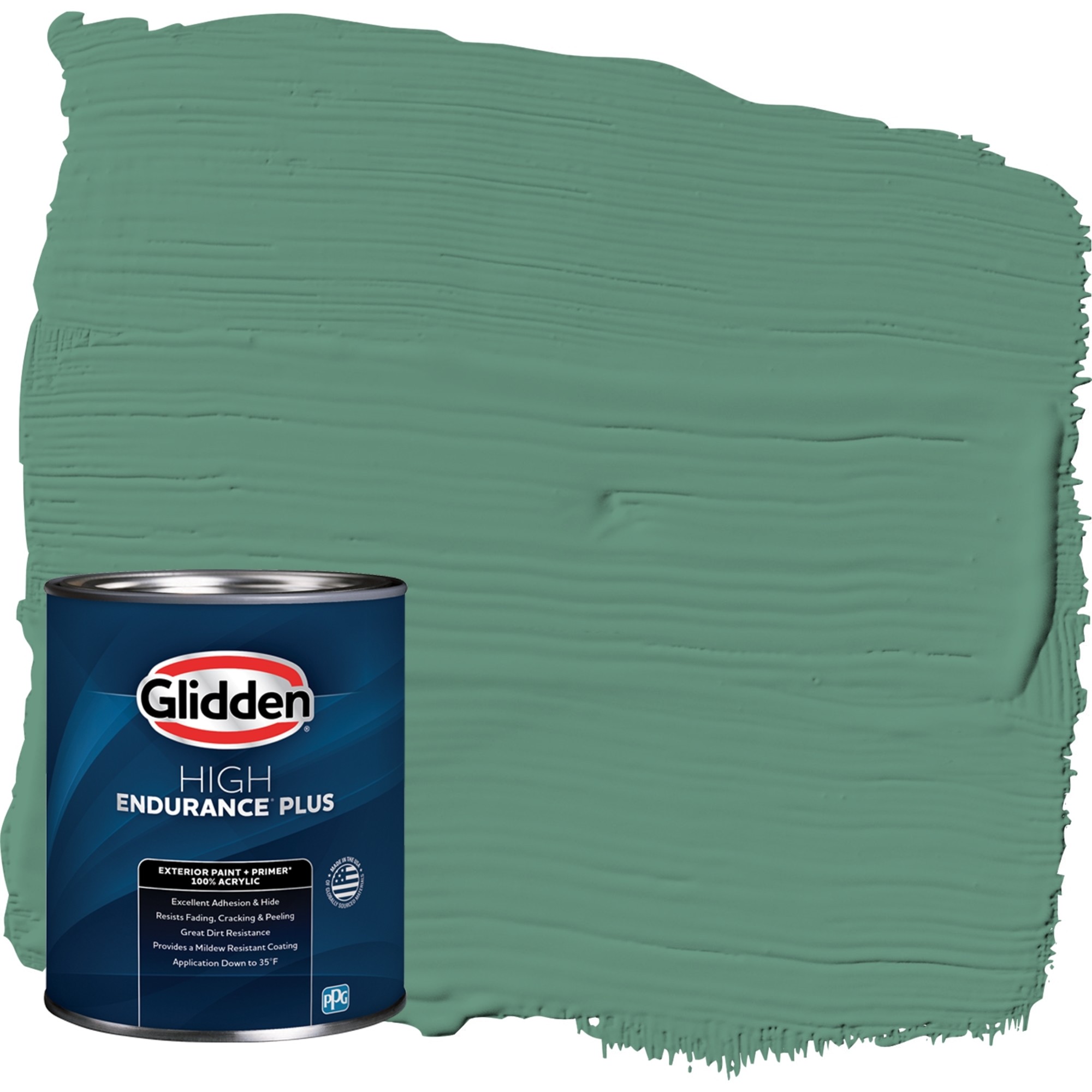 Glidden HEP 1 Quart Semi-Gloss Sheffield / Green Exterior Paint with ...