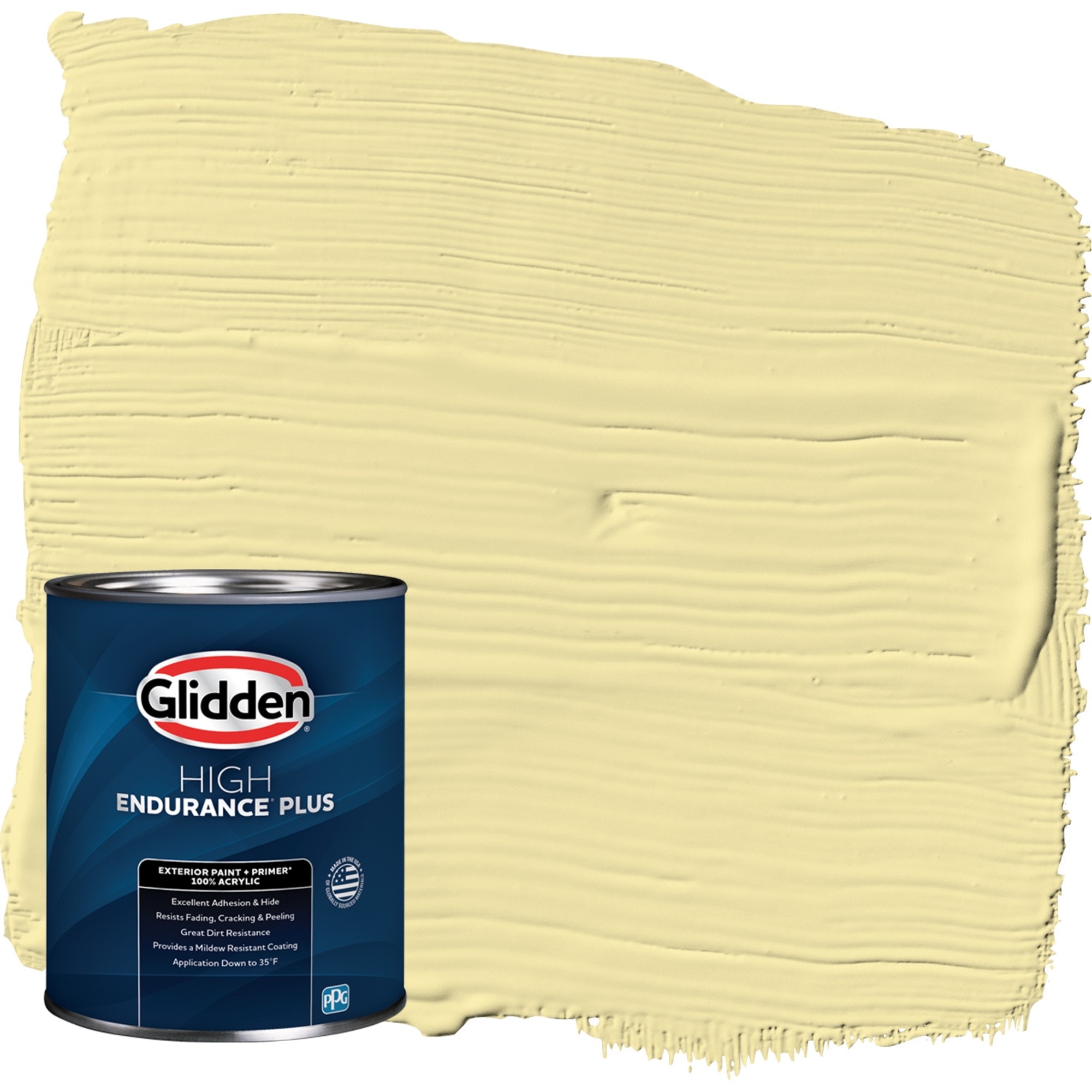 Glidden HEP 1 Quart Semi-Gloss Turning Oakleaf / Yellow Exterior Paint ...
