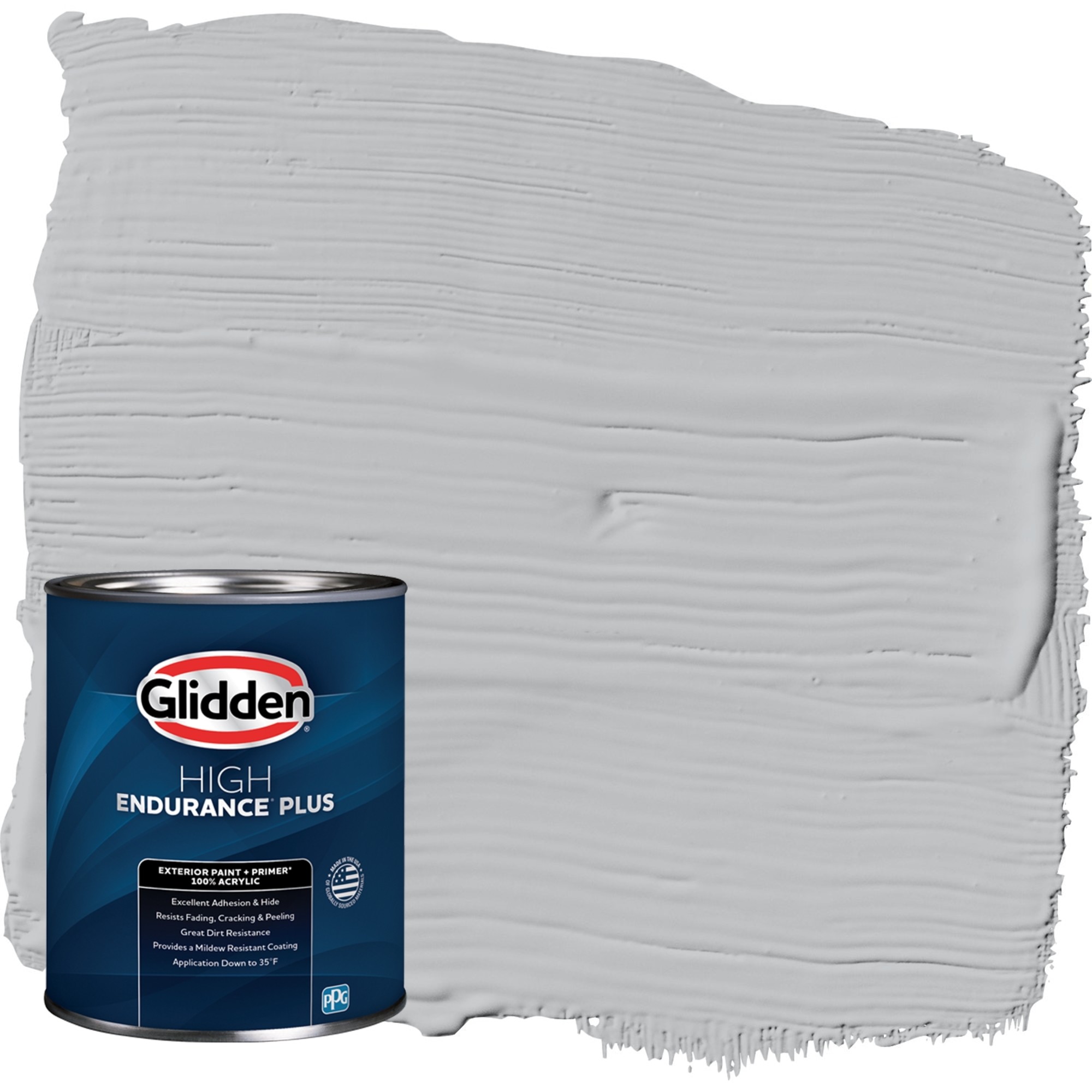 Glidden HEP 1 Quart Semi-Gloss Whirlwind / Gray Exterior Paint with ...