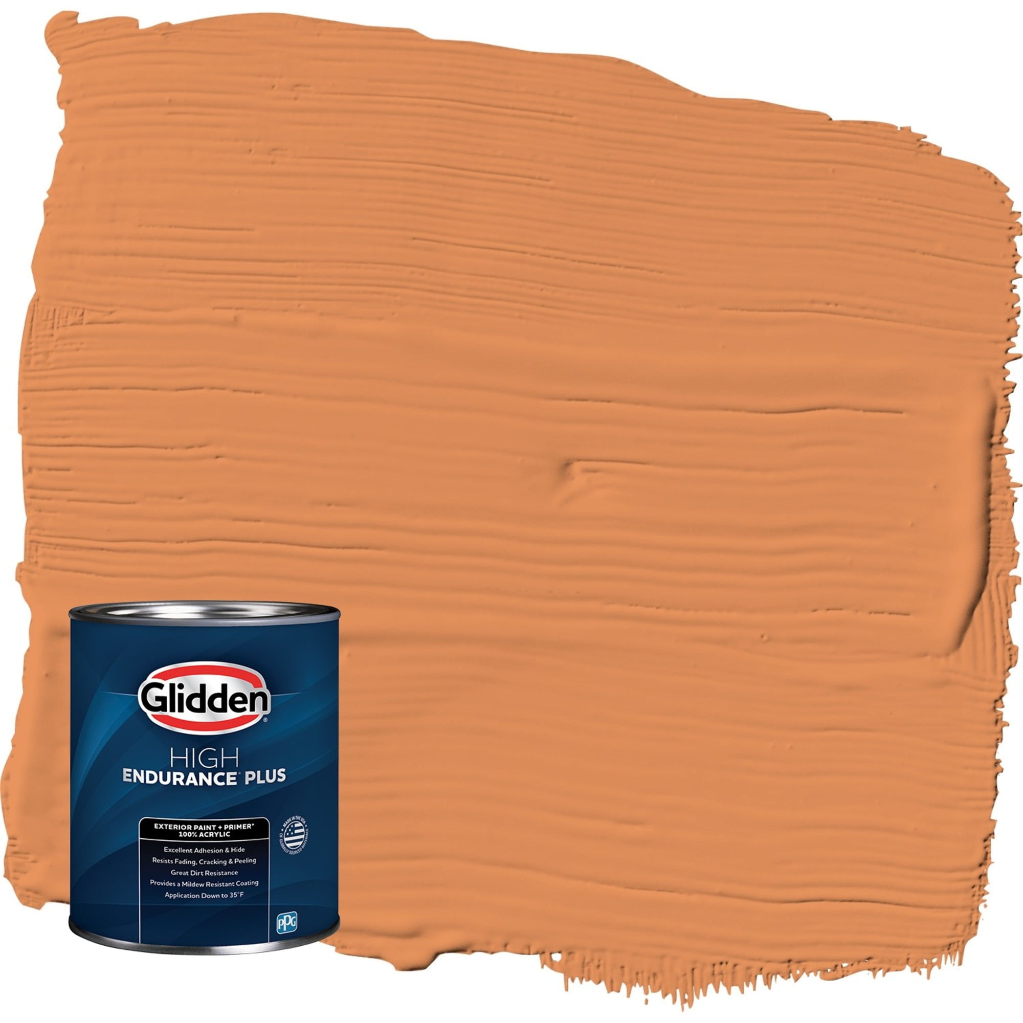 Glidden HEP Carrot Cake / Orange Satin Exterior Paint with Primer, 1 ...