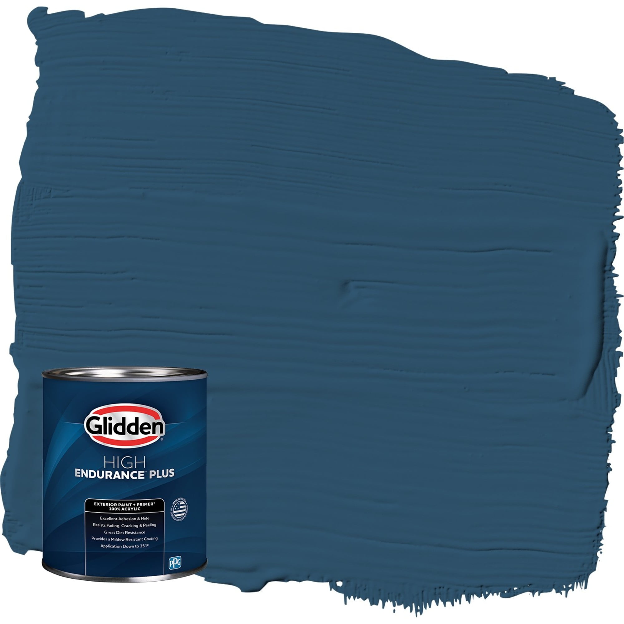 Glidden HEP Blue Lava / Blue Satin Exterior Paint with Primer, 1 Quart ...