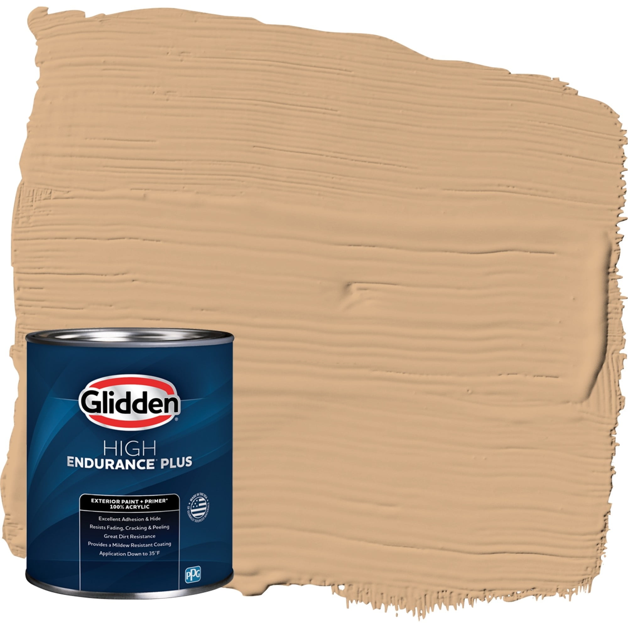Glidden HEP Exterior Paint & Primer Cheddar Biscuit / Orange, Semi Gloss, 1 Quart - Walmart.com
