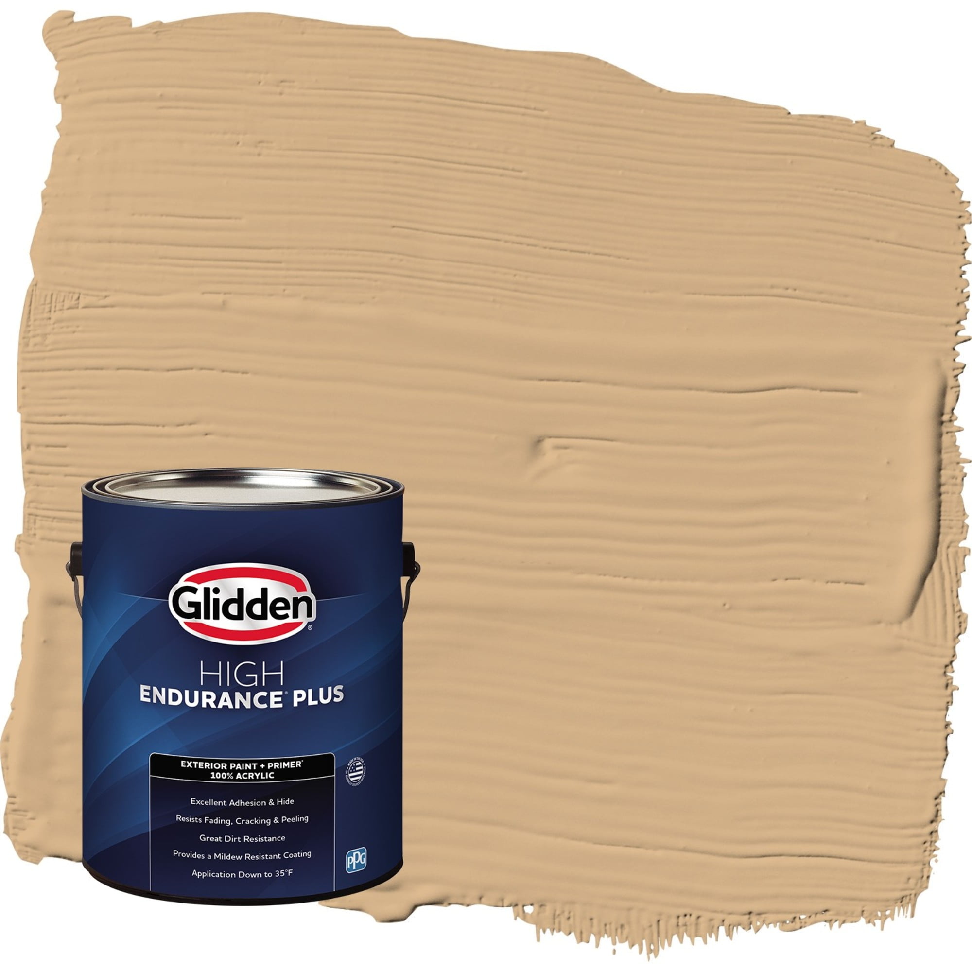 Glidden HEP Cracker Bitz / Beige Satin Exterior Paint with Primer, 1 ...