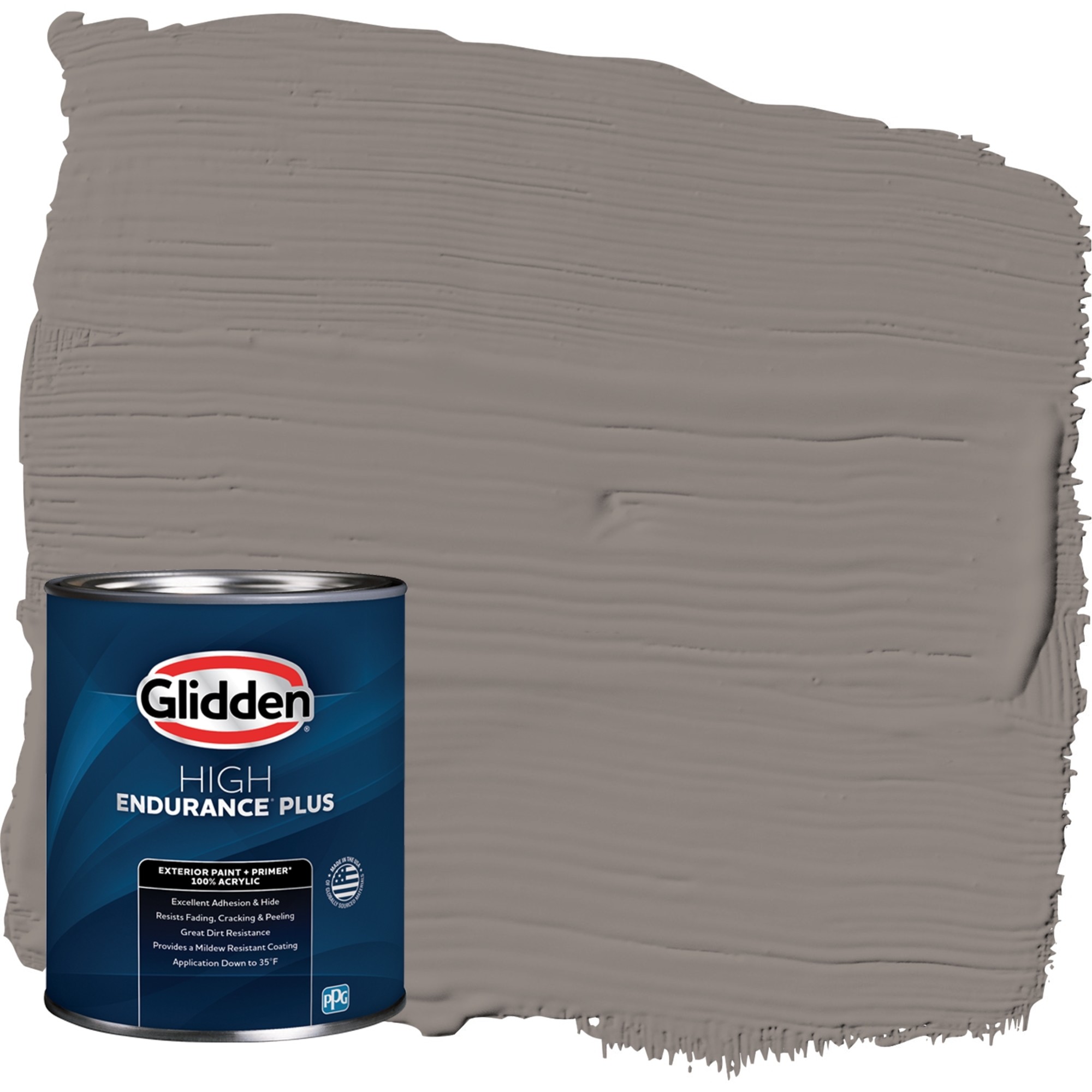 Glidden HEP Exterior Paint & Primer Elephant Gray / Grey, Semi Gloss, 1 ...
