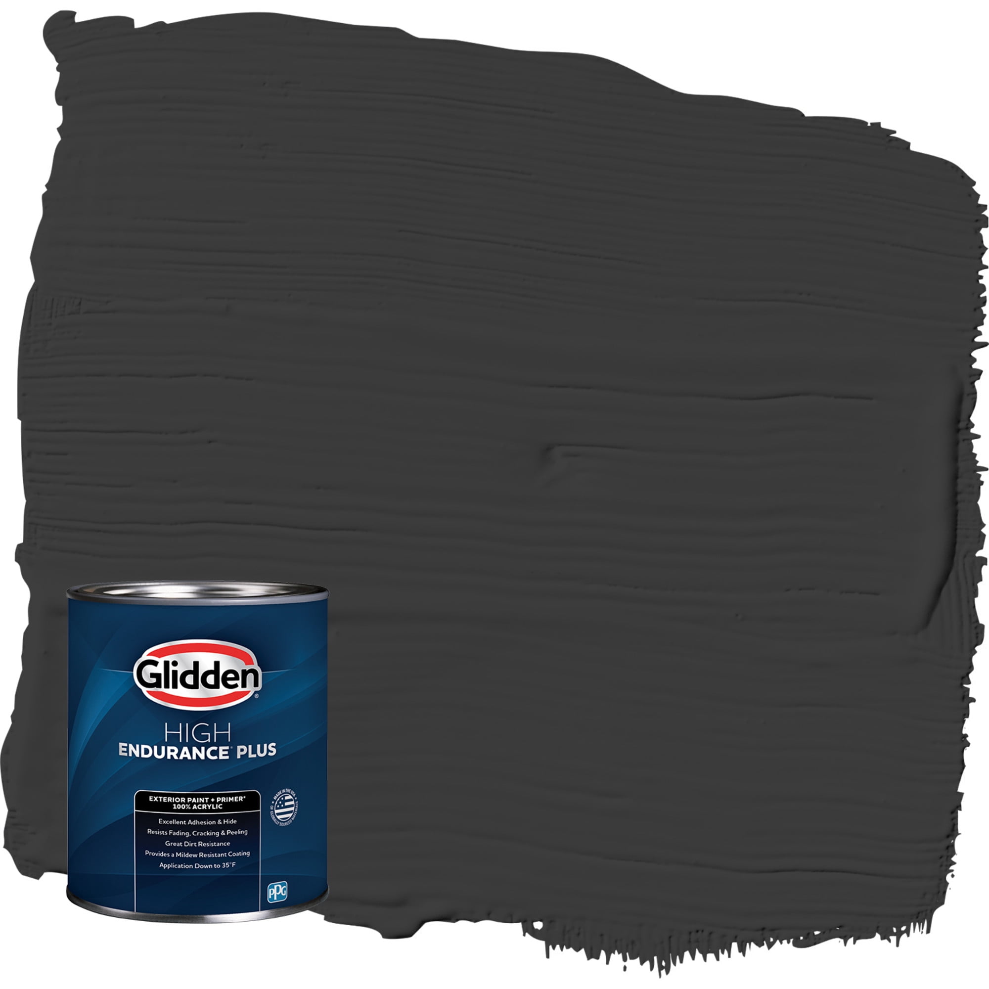 Glidden HEP Grab-N-Go Onyx Black / Black Flat Exterior Paint with ...