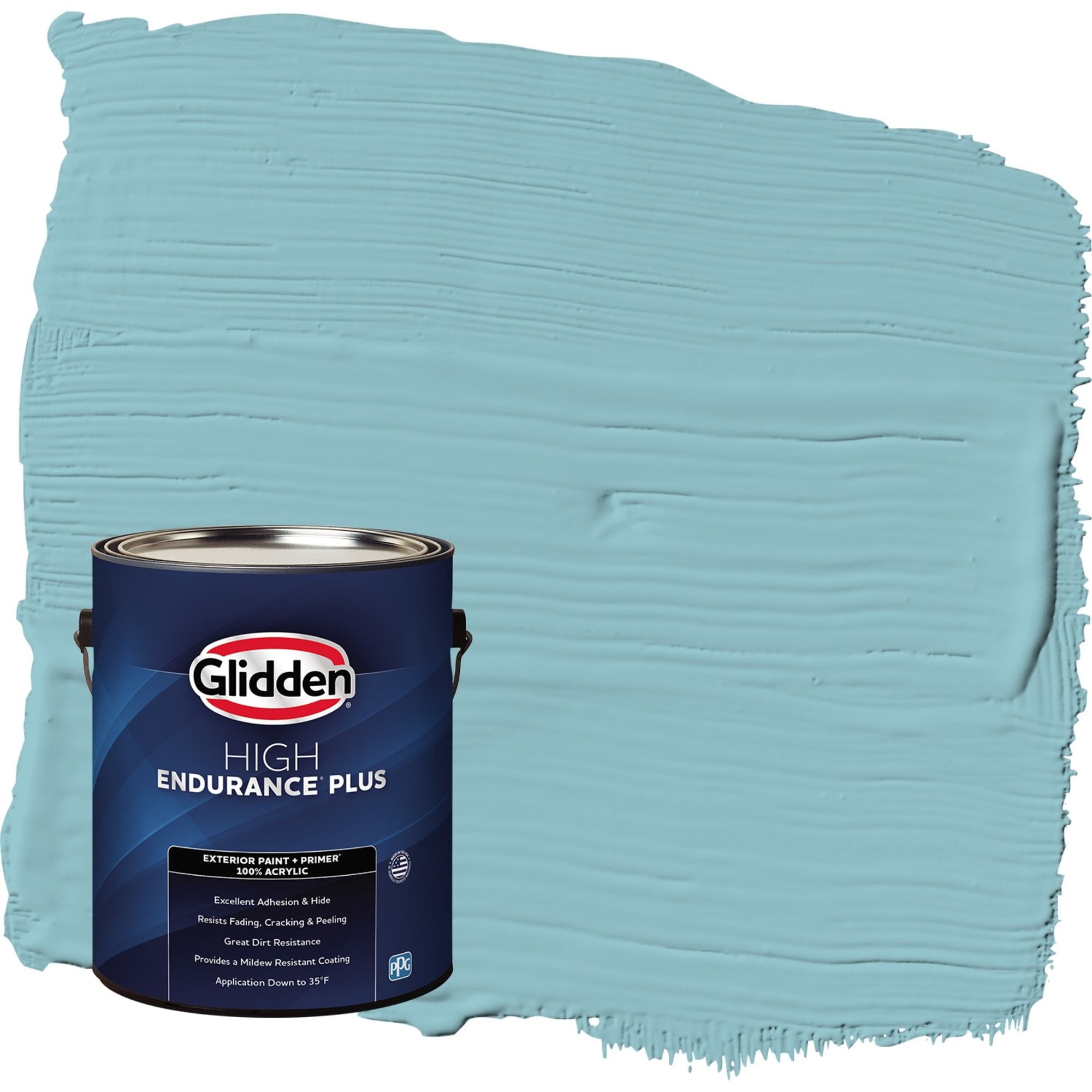 Glidden HEP Kingston Aqua / Blue Satin Exterior Paint with Primer, 1 Gallon - Walmart.com