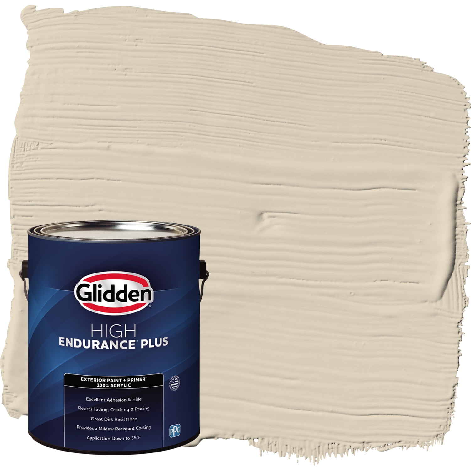 Glidden HEP Exterior Paint + Primer Satin, Toasted Almond / Beige, 1 ...