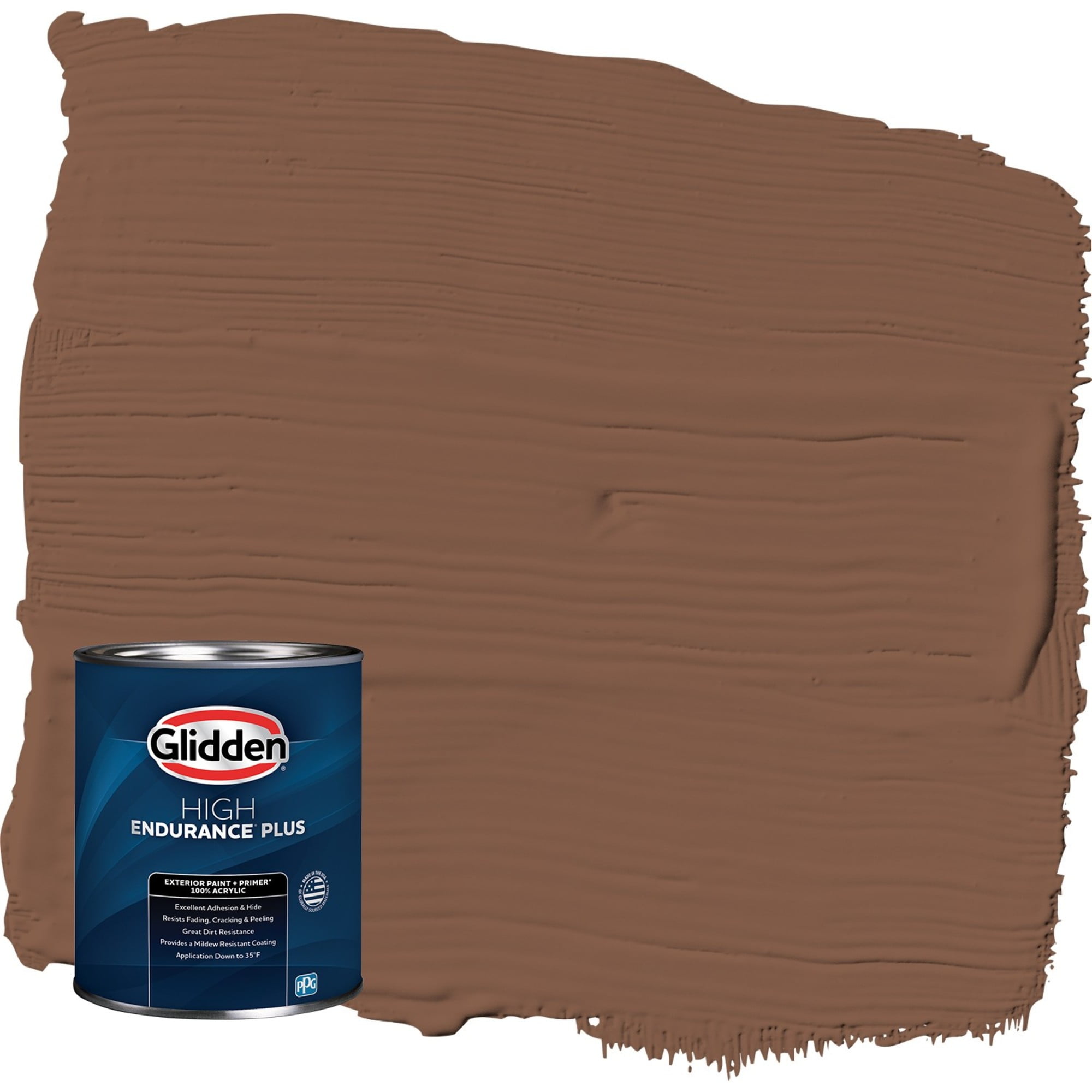 Glidden HEP Spiced Cinnamon / Beige Satin Exterior Paint with Primer, 1 ...