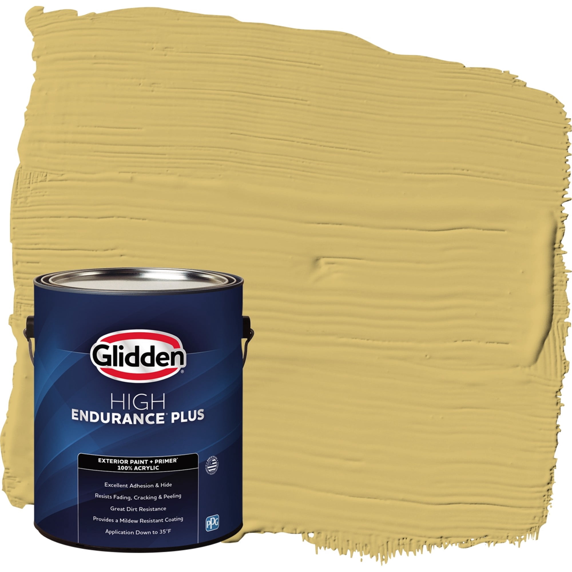 Glidden HEP Exterior Paint & Primer Spicy Mustard / Yellow, Semi Gloss ...
