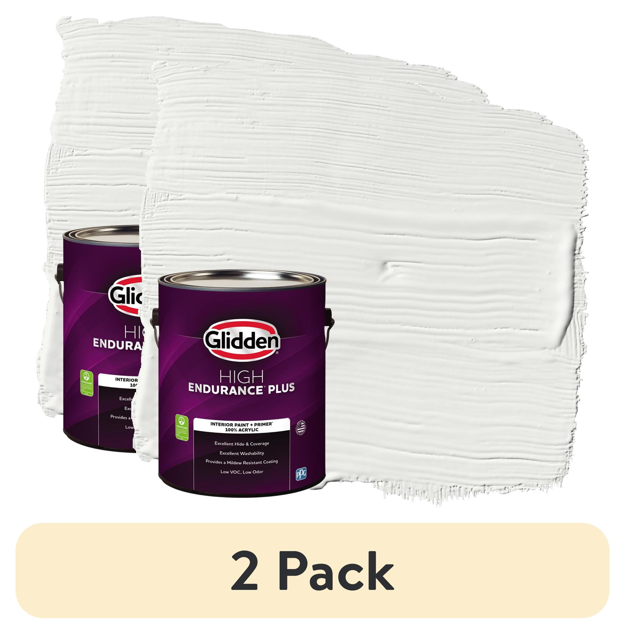 (2 pack) Glidden HEP Grab-N-Go Interior Paint + Primer Eggshell, White ...