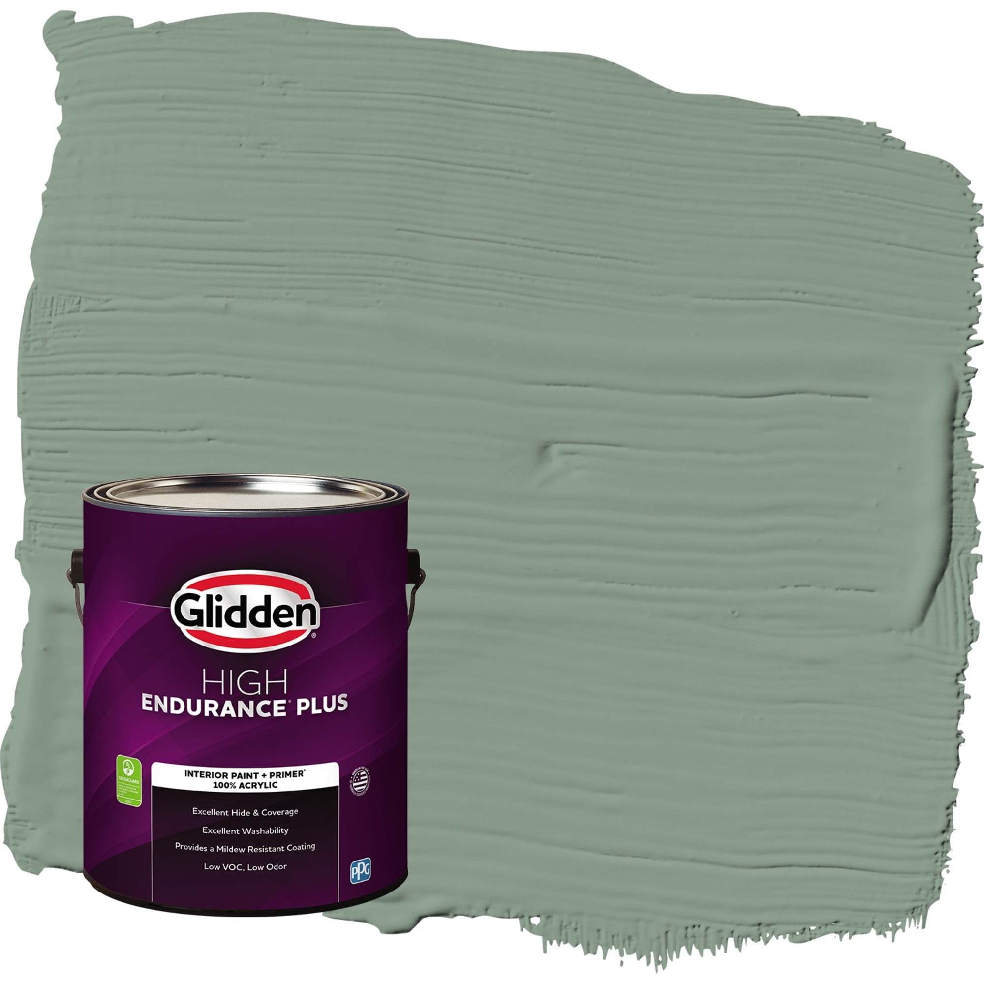 Glidden HEP Birch Forest / Green, Flat Interior Paint with Primer, 1 ...