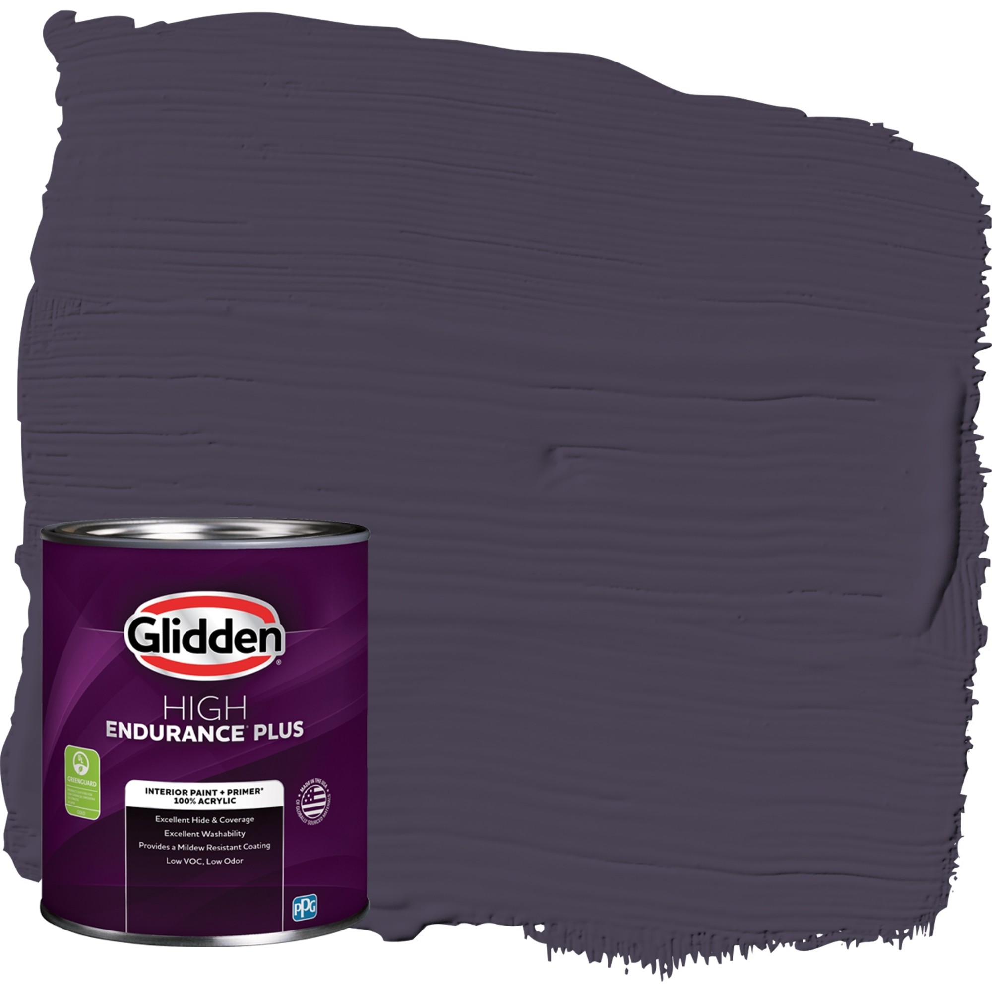 Glidden HEP 1 Quart Blackberry / Purple Semi-Gloss Interior Paint with ...