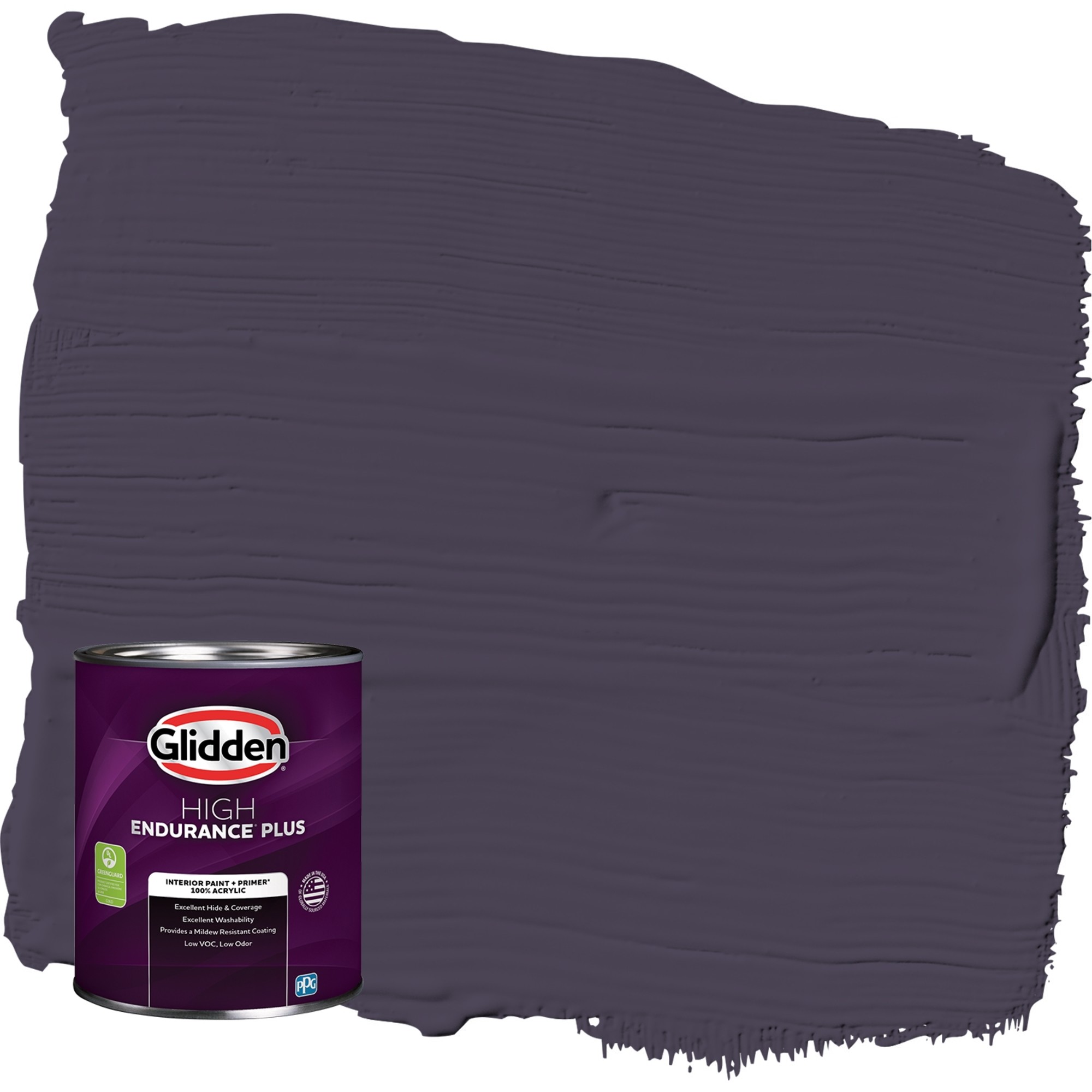 Glidden HEP Blackberry / Purple, Semi-Gloss Interior Paint with Primer ...