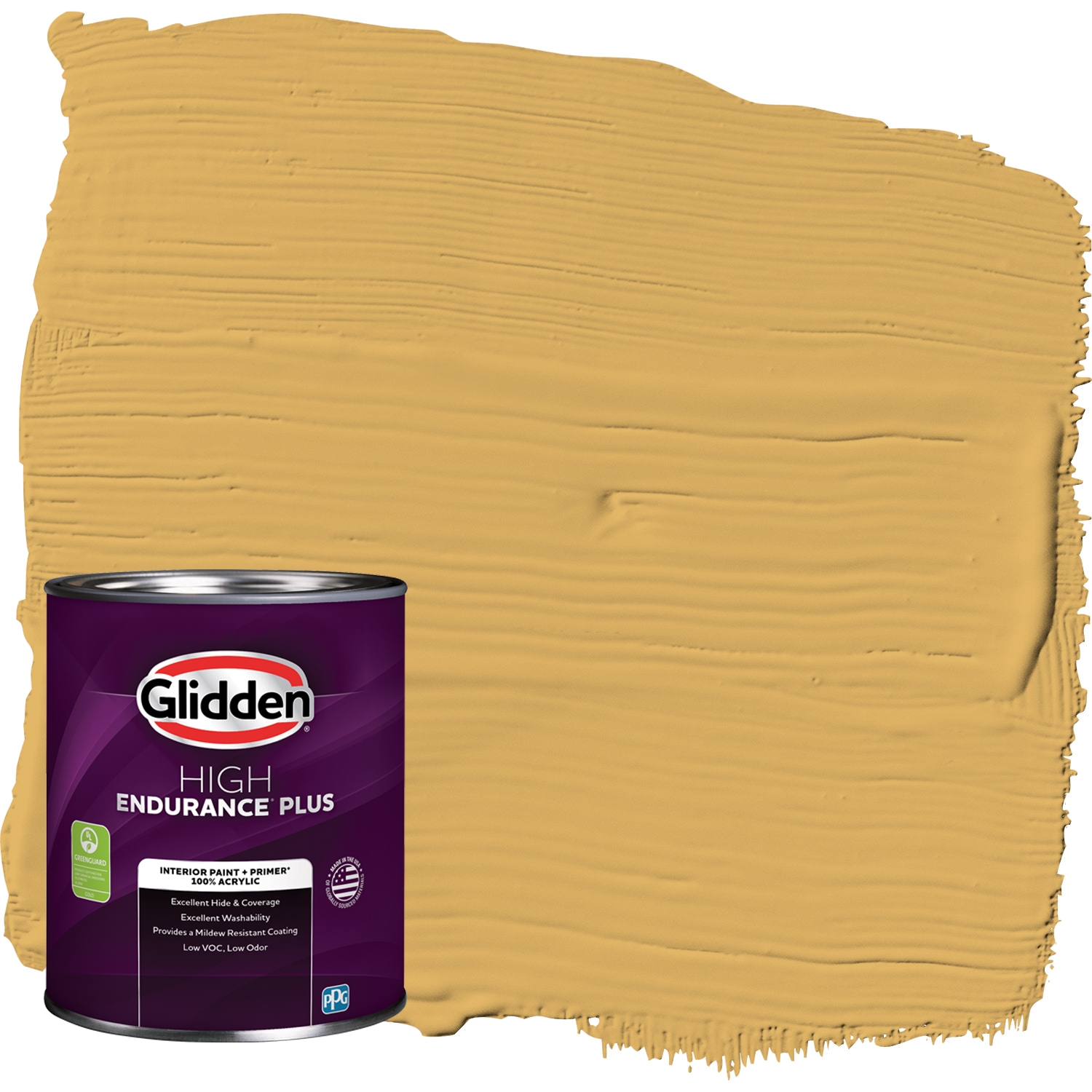 Glidden HEP Interior Paint + Primer Butterscotch Bliss / Yellow, Semi ...