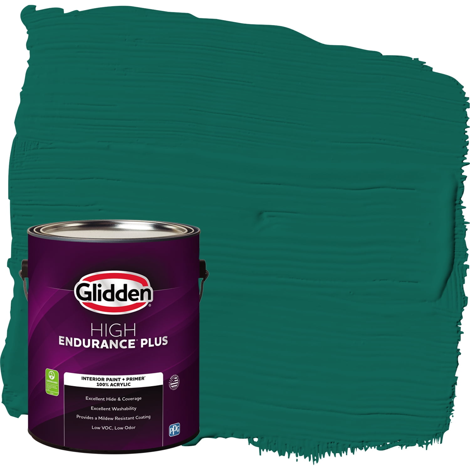 Glidden HEP Interior Paint + Primer Deep Veridian / Green, Flat, 1 ...