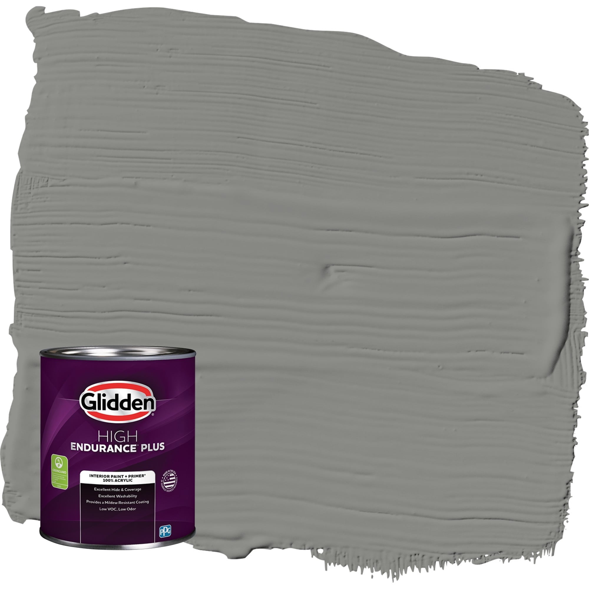 Glidden HEP Downpour / Grey Flat Interior Paint with Primer, 1 Quart ...