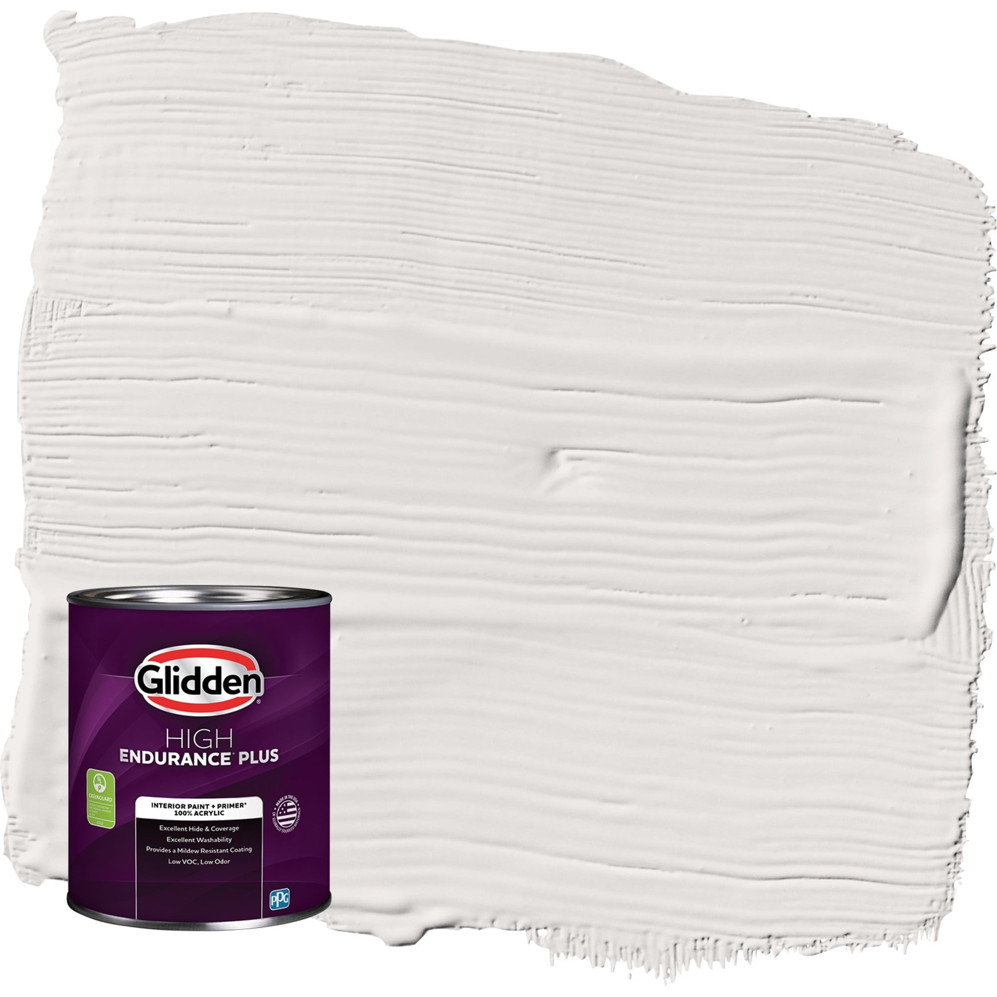 Glidden HEP Dusky Dawn / Grey Flat Interior Paint with Primer, 1 Quart ...