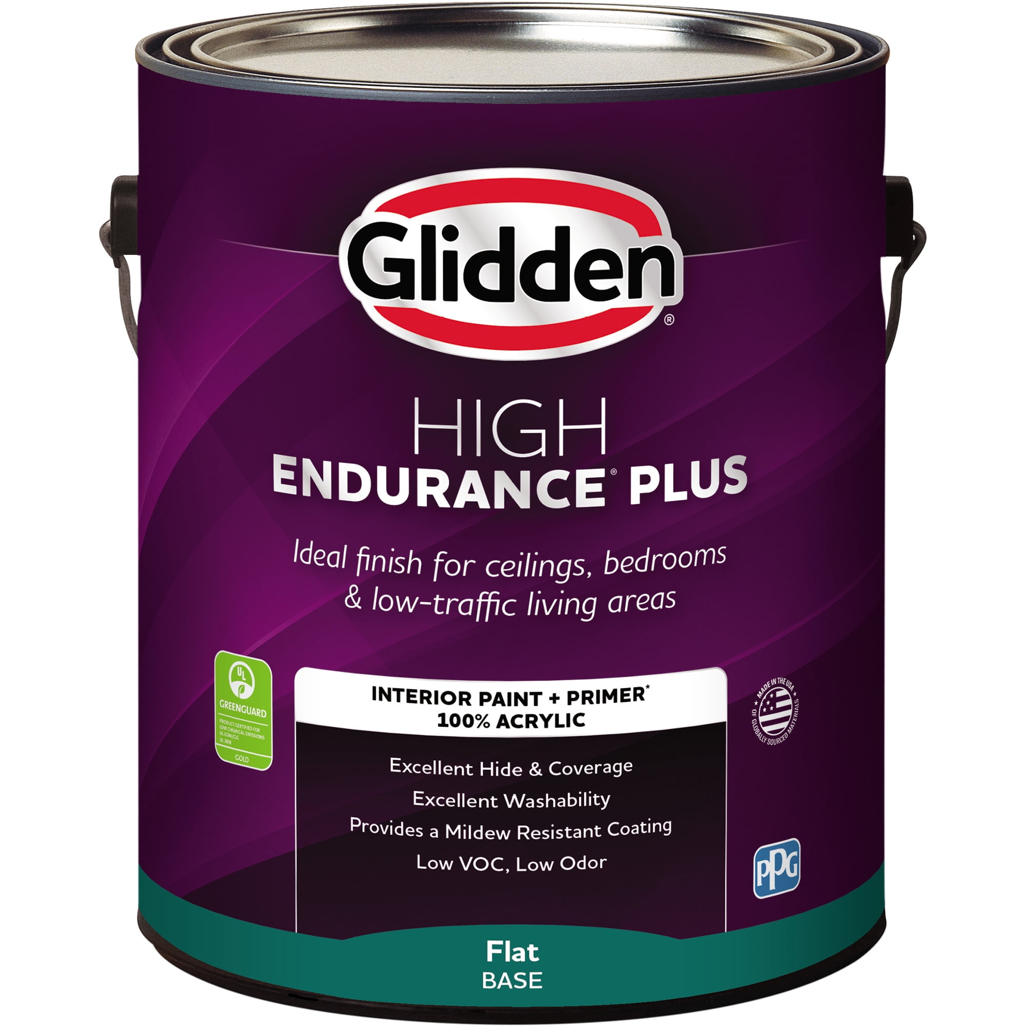 Glidden HEP Interior Paint & Primer Go To Gray / Grey, Flat, 1 Gallon ...