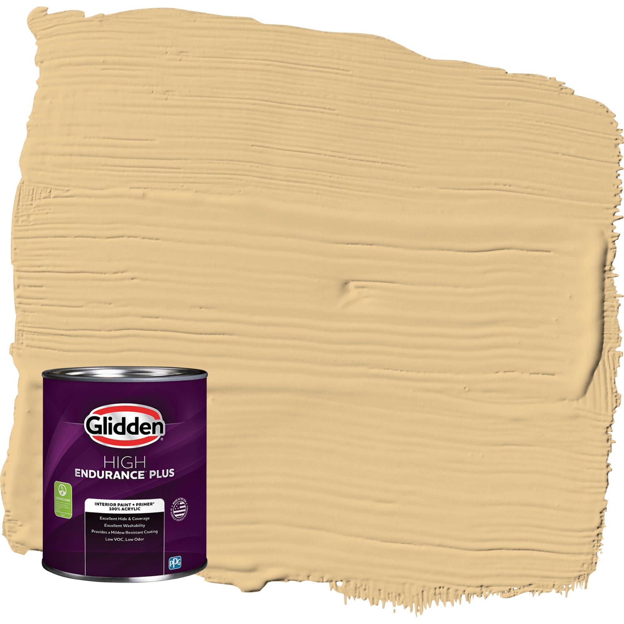 Glidden HEP Halo / Yellow, Eggshell Interior Paint with Primer, 1 Quart ...