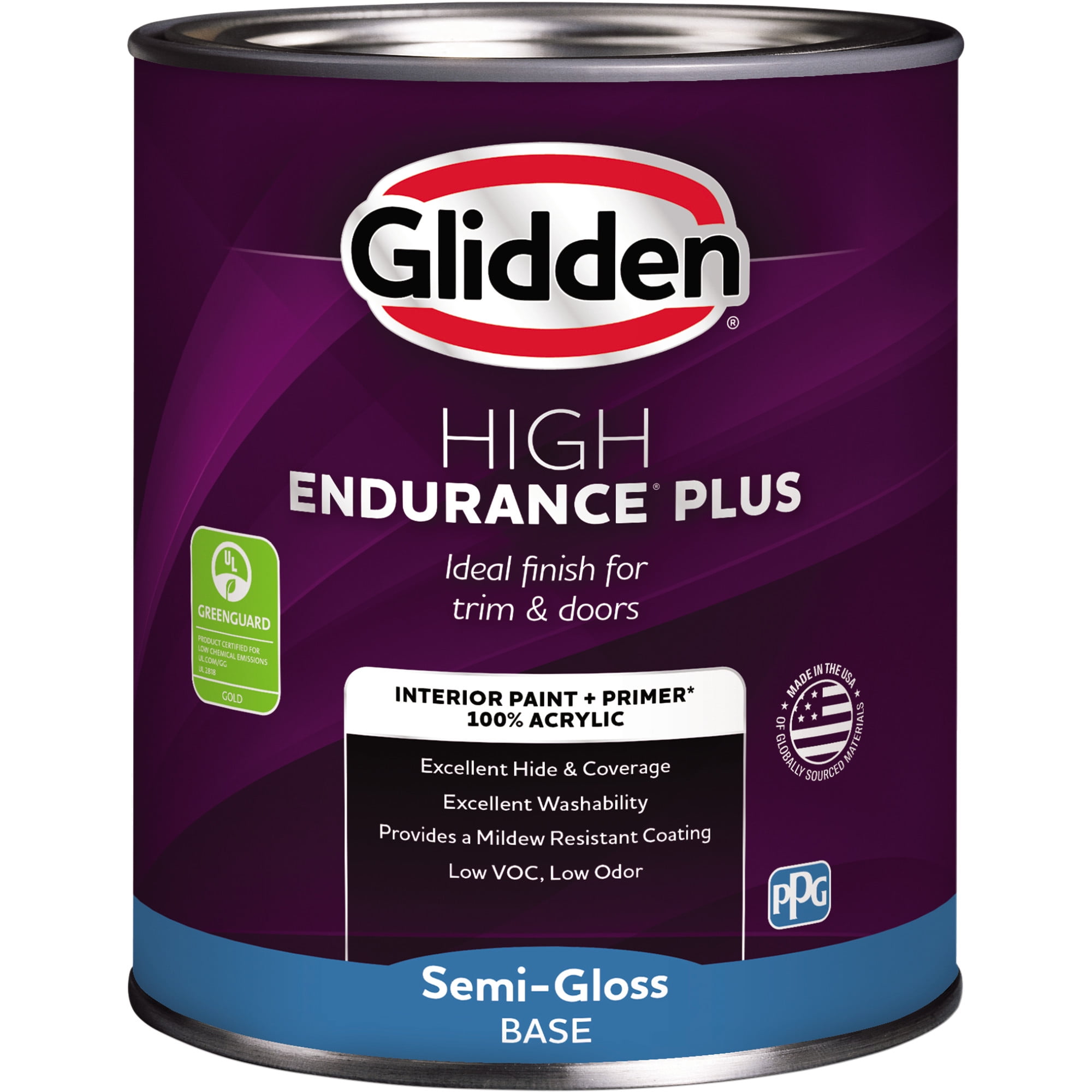 Glidden HEP Interior Paint & Primer Light Sage / Green, Semi Gloss, 1 ...