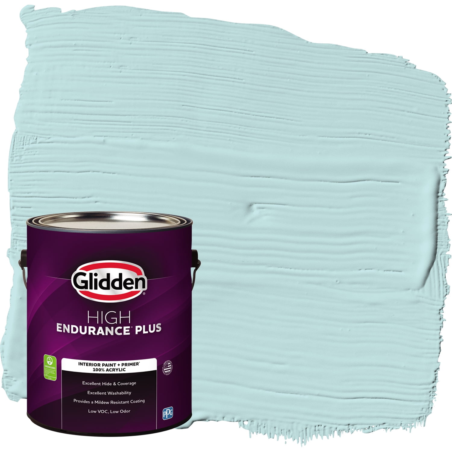 Glidden HEP Interior Paint + Primer Misty Aqua / Blue, Flat, 1 Gallon ...