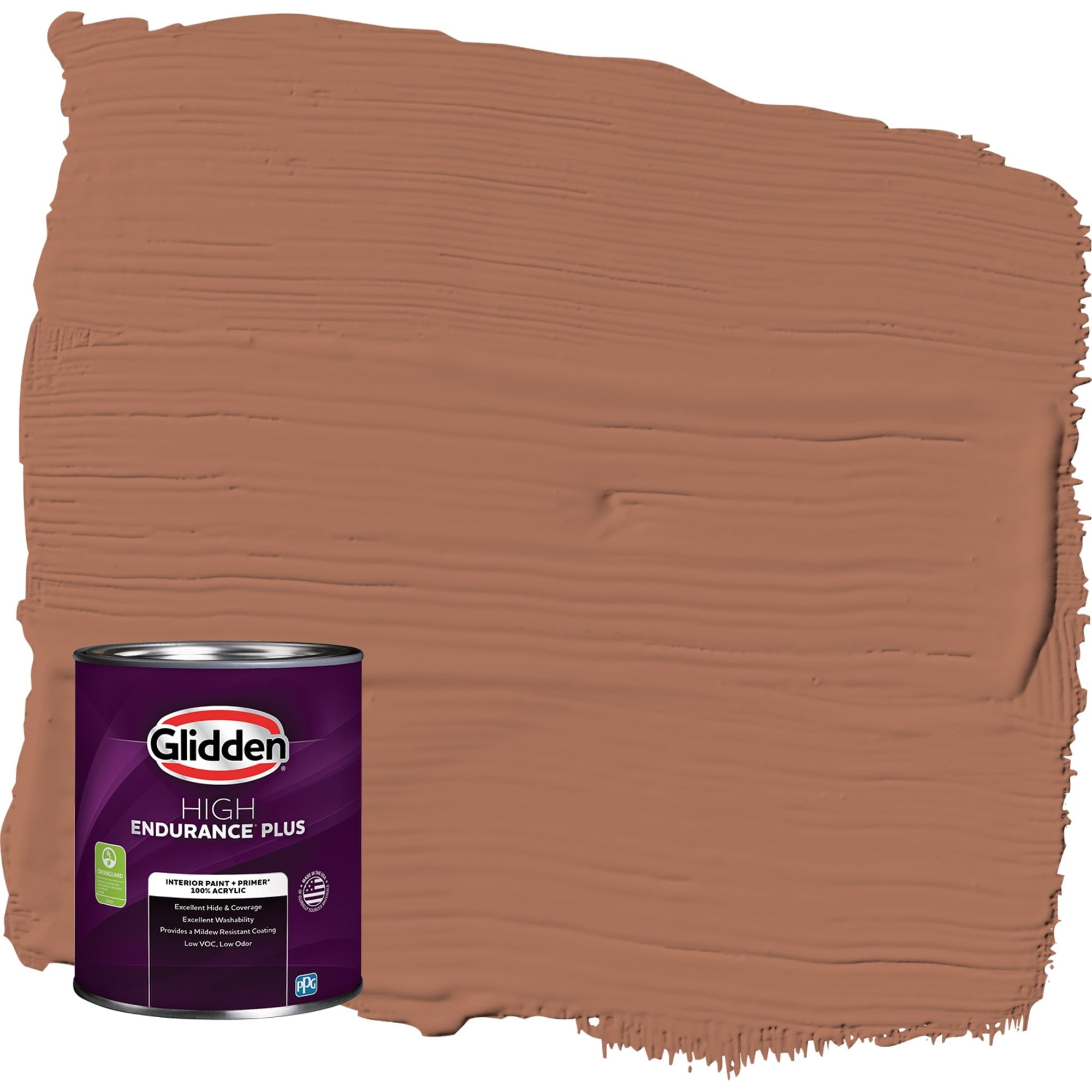 Glidden HEP Nutmeg / Brown Flat Interior Paint with Primer, 1 Quart ...