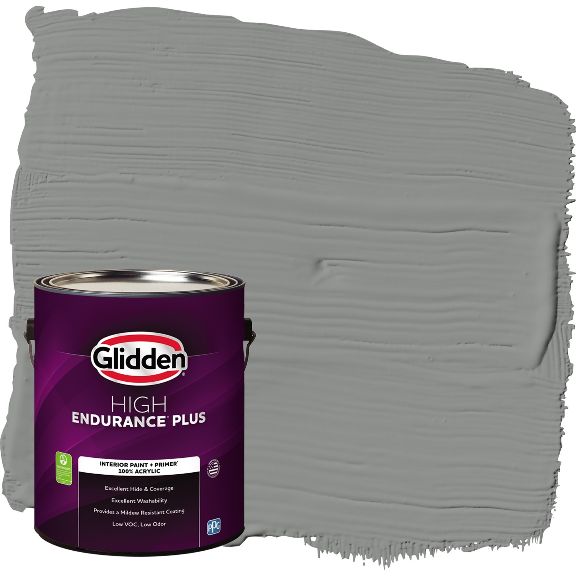 Glidden HEP Interior Paint & Primer Phoenix Fossil / Gray, Semi Gloss ...