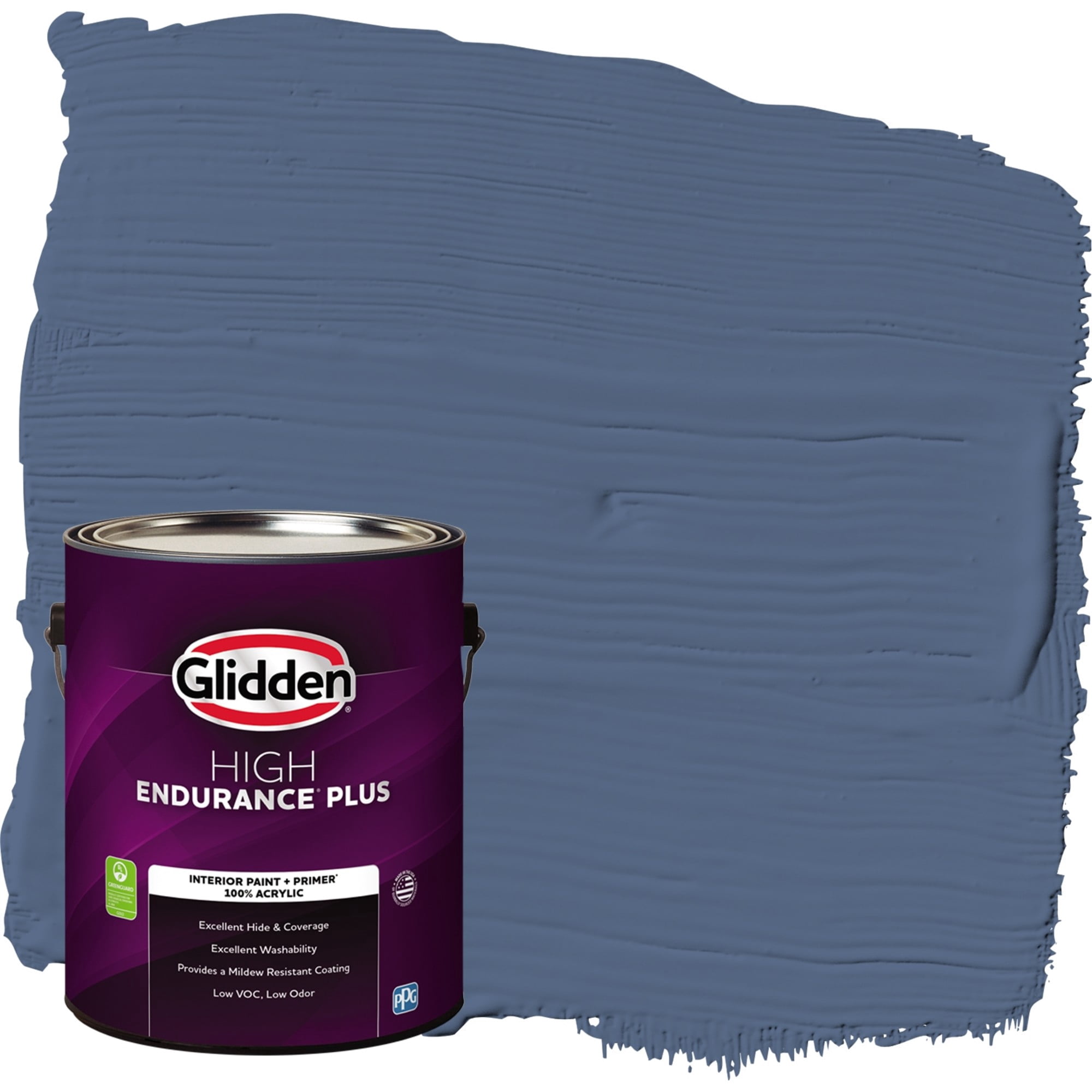 Glidden HEP Interior Paint & Primer Stained Glass / Blue, Eggshell, 1 ...