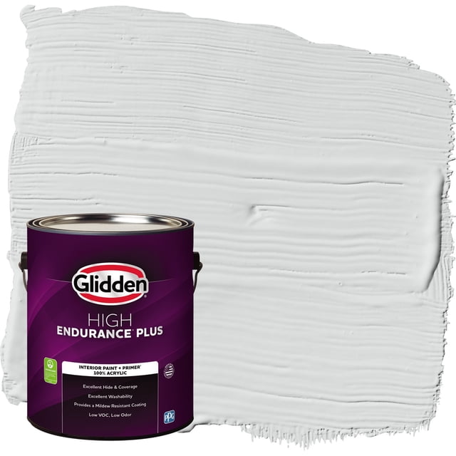 Glidden HEP Interior Paint + Primer Thin Ice / Gray, Flat, 1 Gallon ...