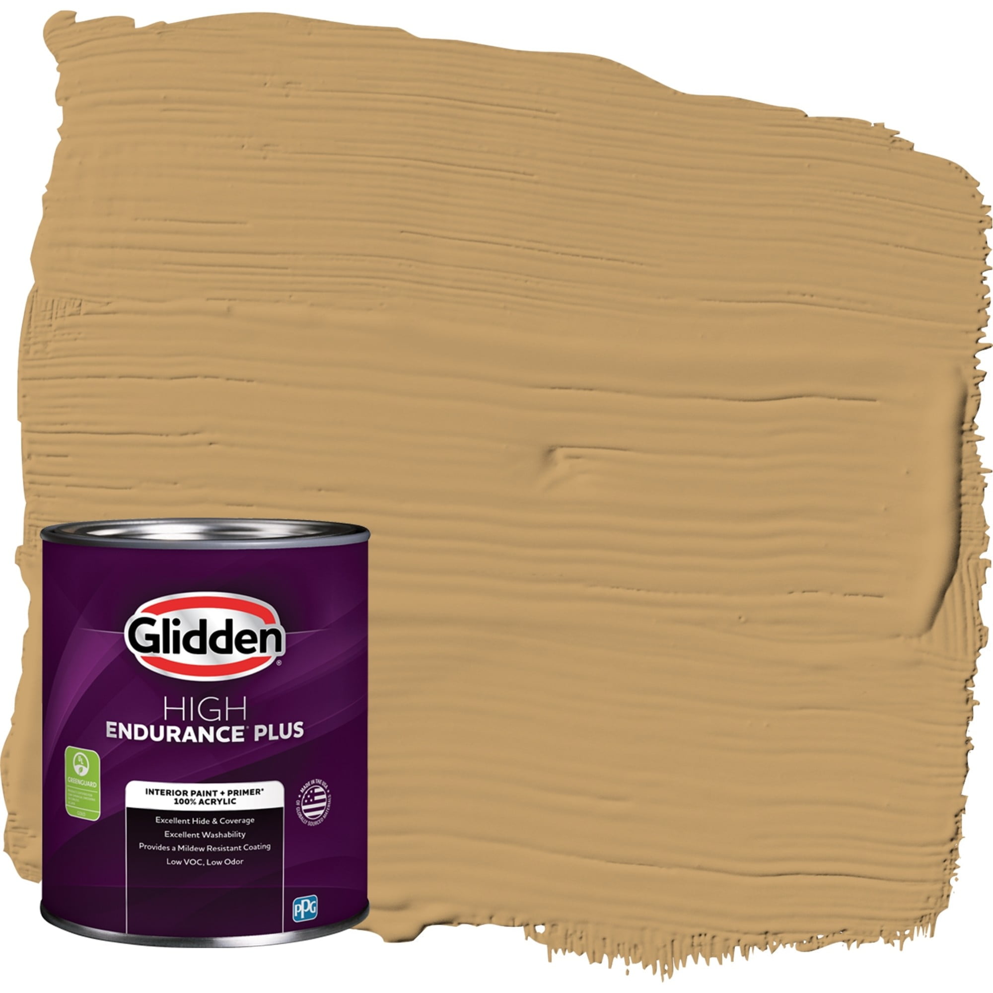 Glidden HEP Interior Paint & Primer Welcome Home / Yellow, Eggshell, 1 ...
