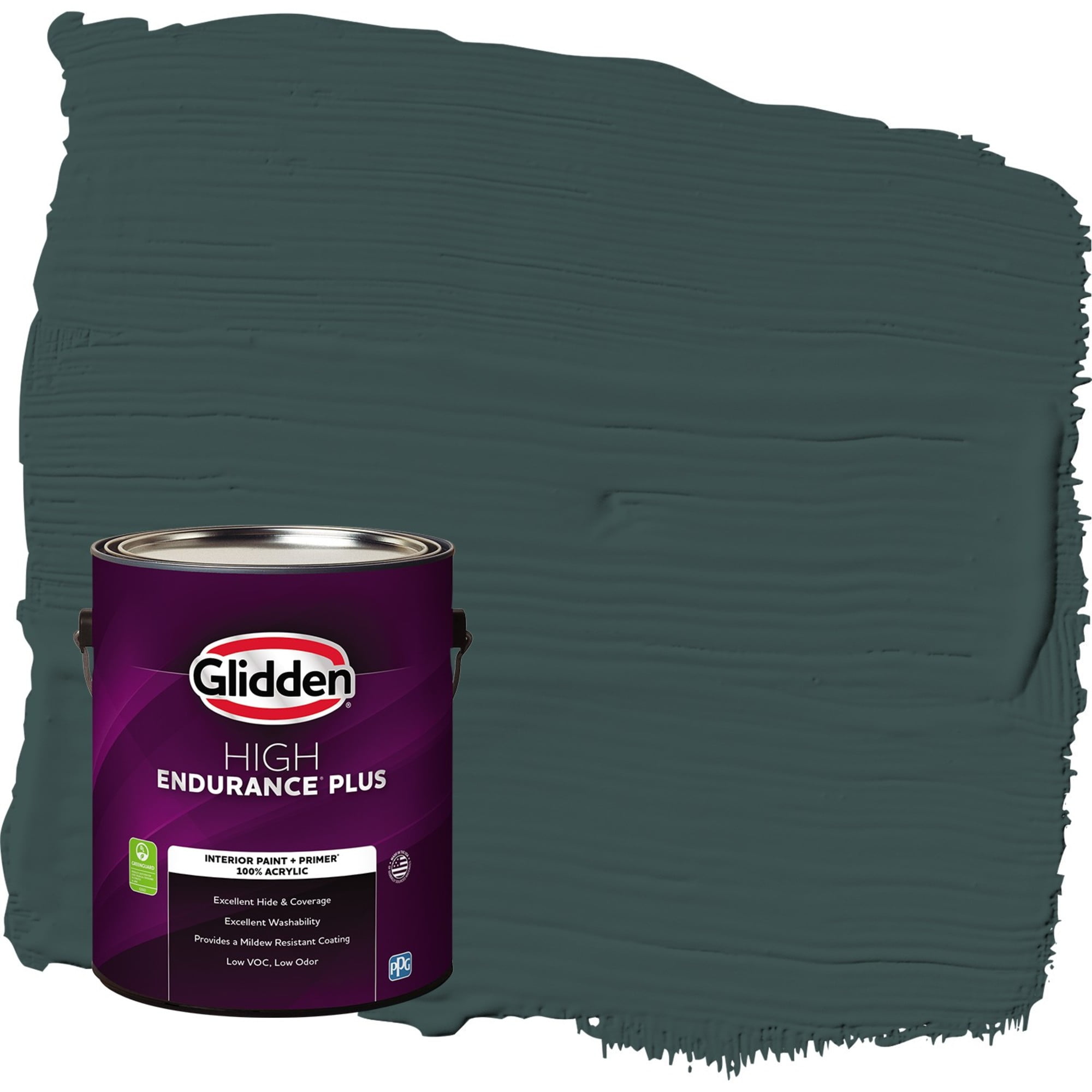 Glidden HEP Night Watch / Green Eggshell Interior Paint with Primer, 1 ...