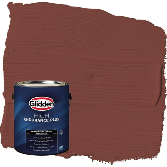 Glidden HEP Sweet Spiceberry / Red Satin Exterior Paint with Primer, 1 ...