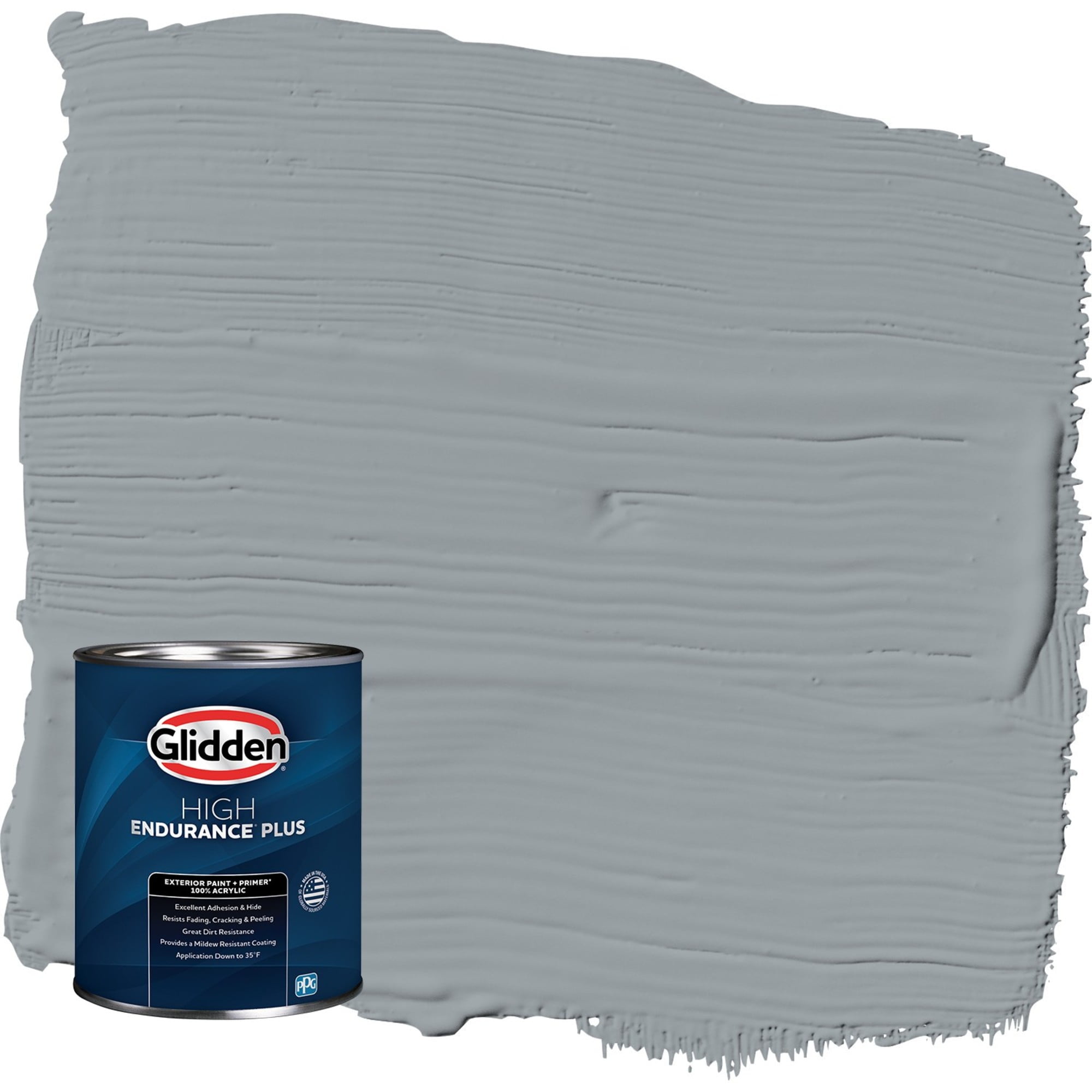 Glidden HEP UFO / Gray Satin Exterior Paint with Primer, 1 Quart ...
