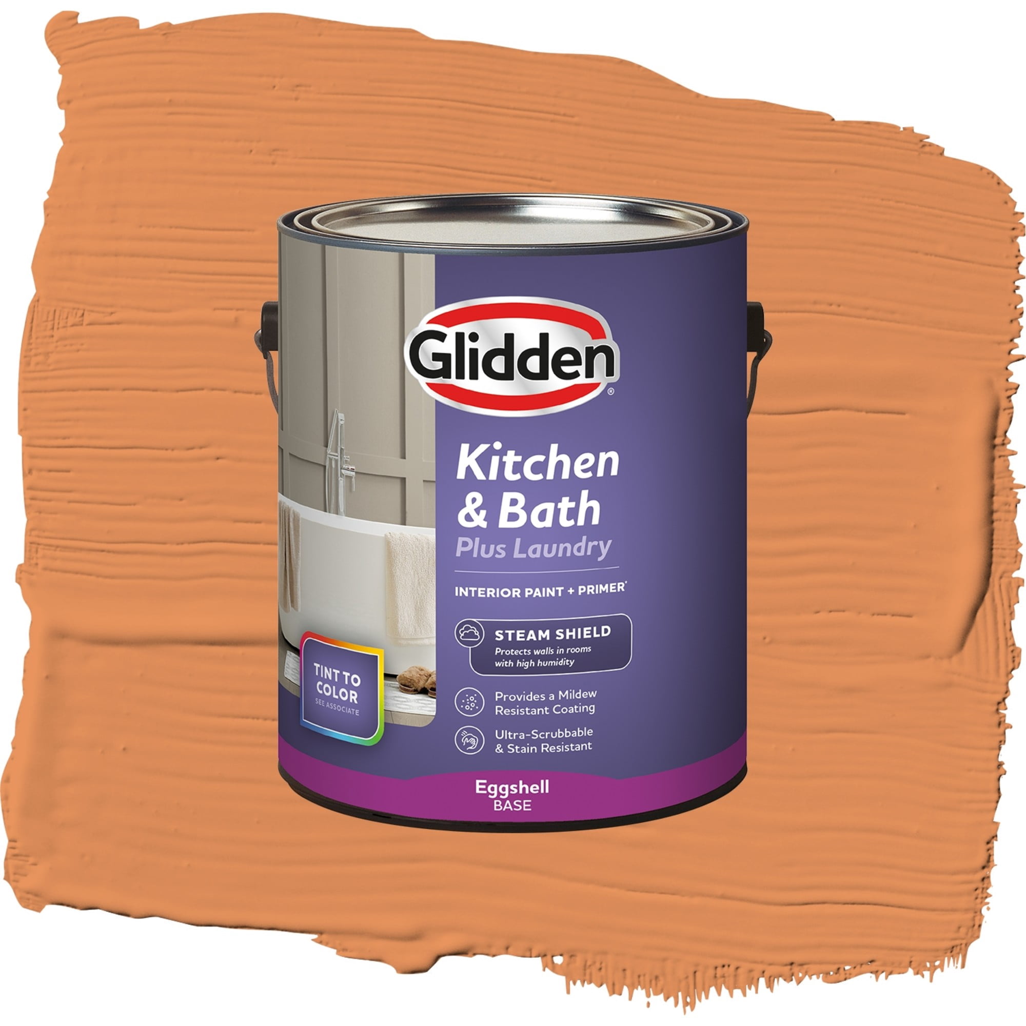 Glidden Glidden Kitchen Bath and Laundry Carrot Cake / Orange, Eggshell ...