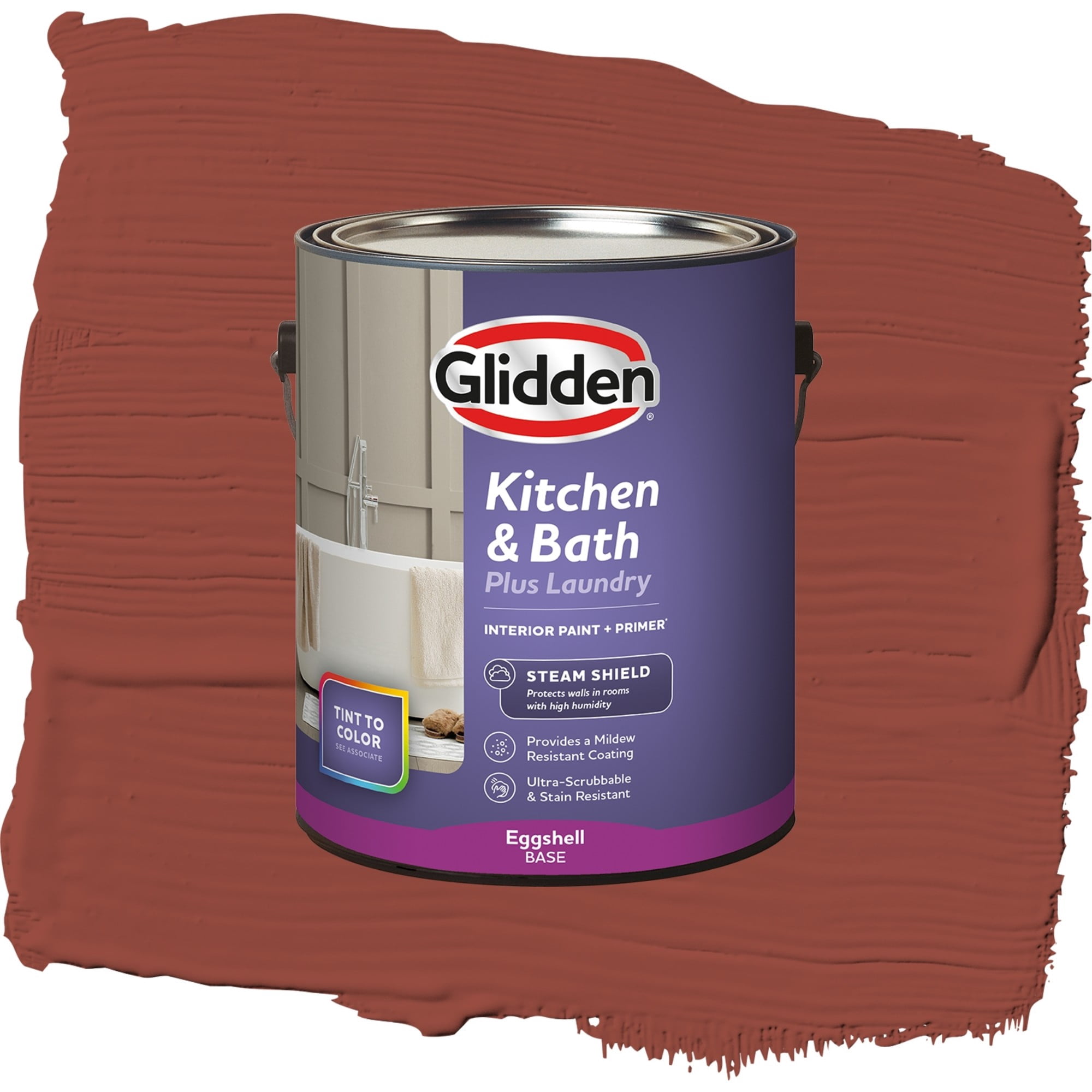 Glidden Glidden Kitchen Bath and Laundry Cedar Chest / Red, Eggshell ...