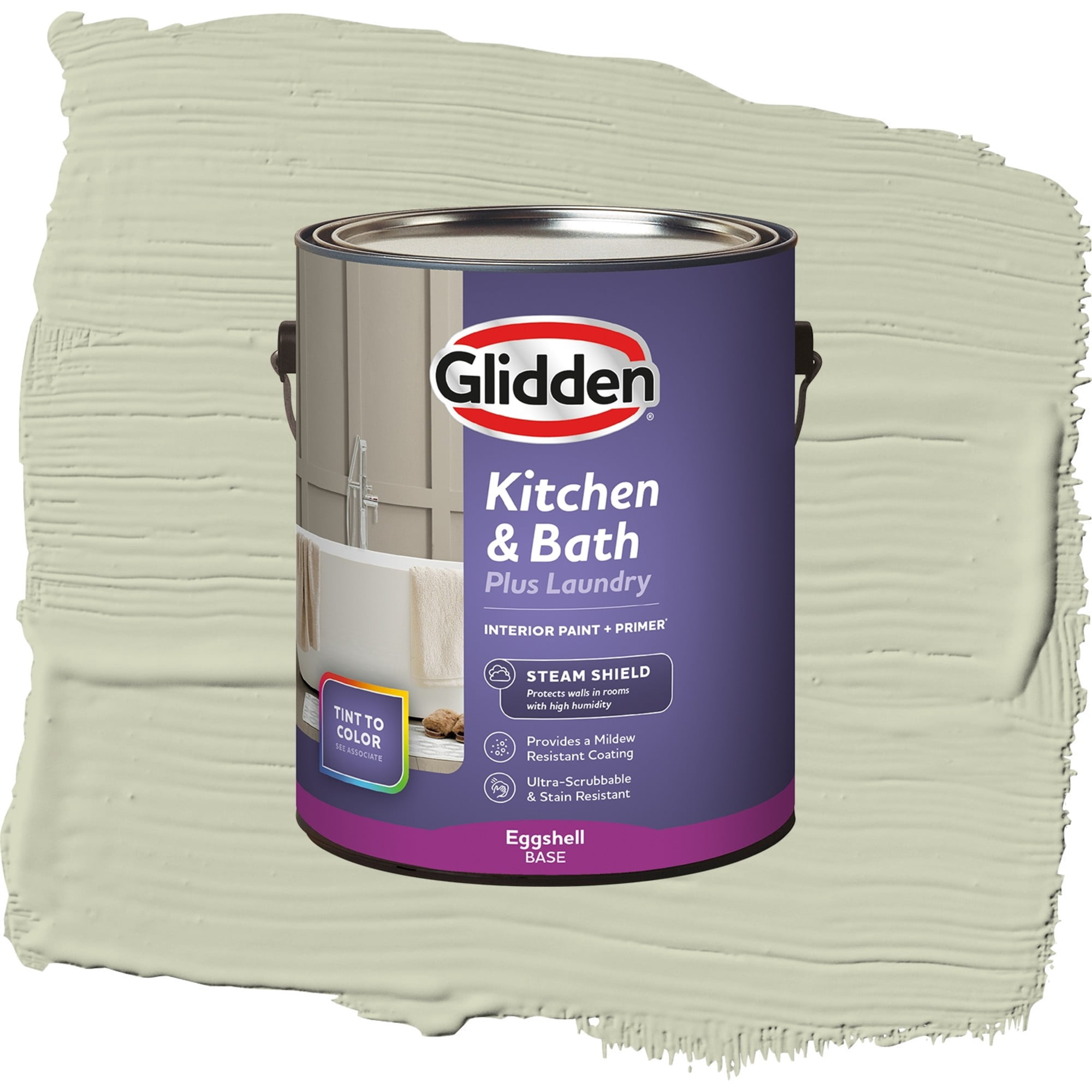 Glidden Glidden Kitchen Bath and Laundry Only Olive / Green, Eggshell ...