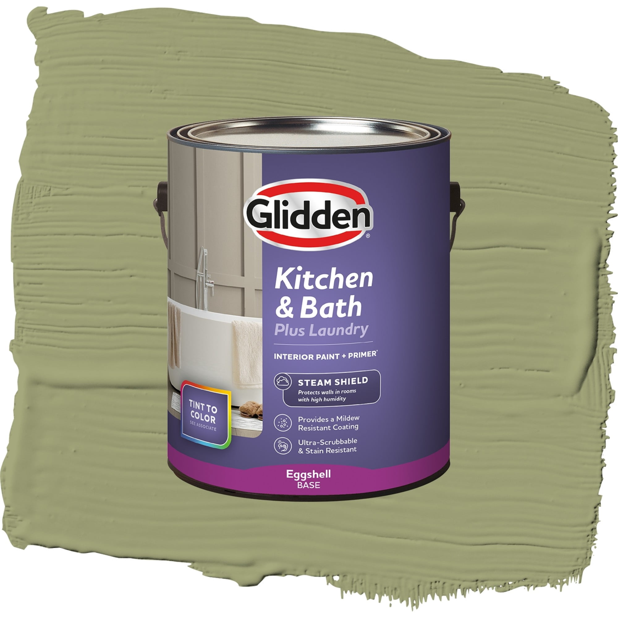 Glidden Glidden Kitchen Bath and Laundry Pine Trail / Green, Eggshell ...