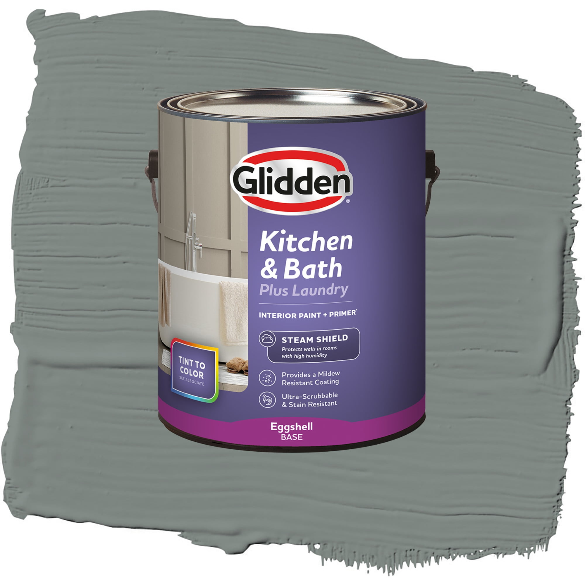 Glidden Glidden Kitchen Bath and Laundry Thunderbolt / Gray, Eggshell ...